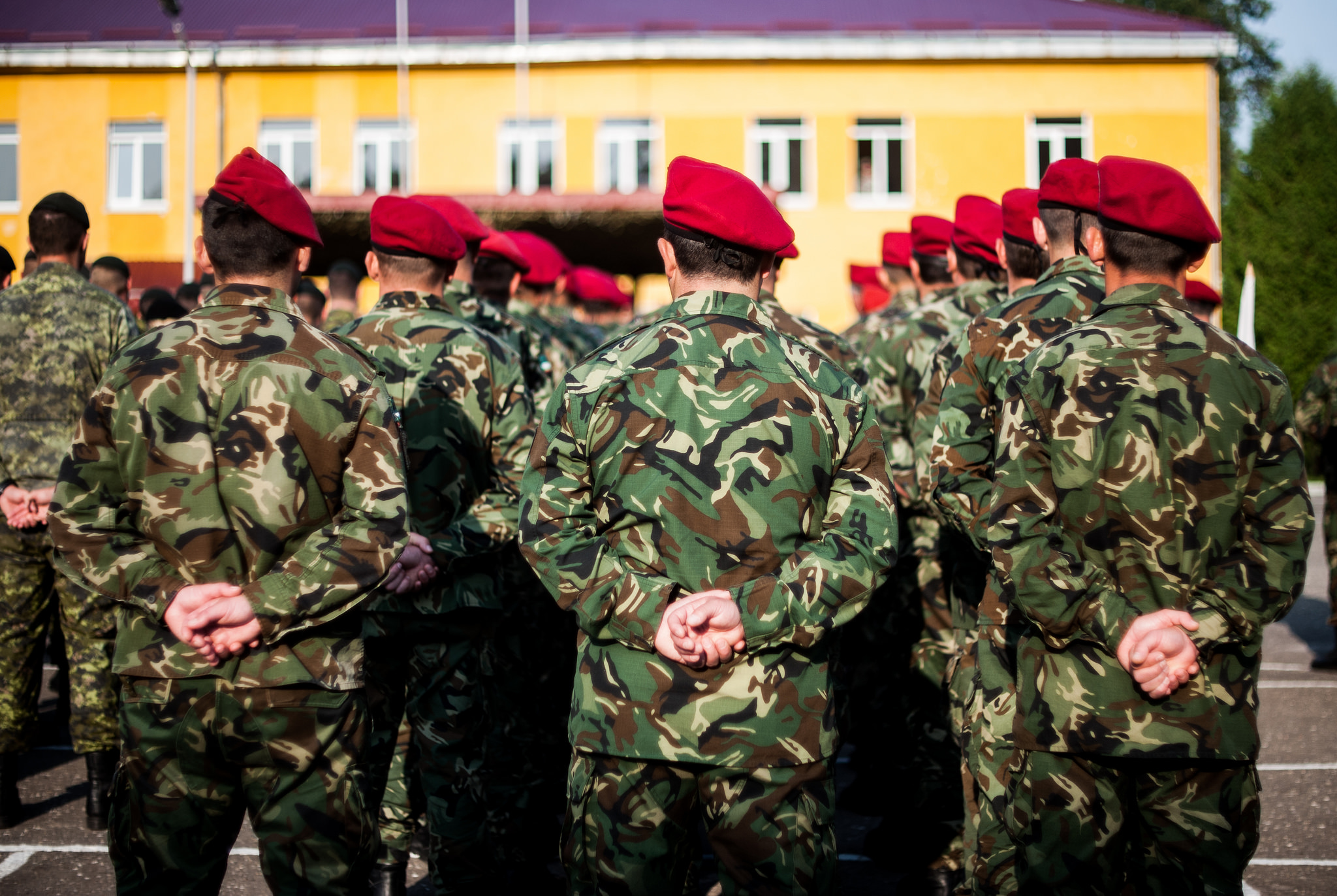 Moldovan Soldiers stand in formation during Exercise Rapid Trident’s ...