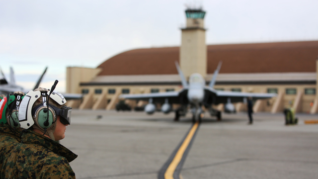 VMFA-122 Marines comes home during Distant Frontier