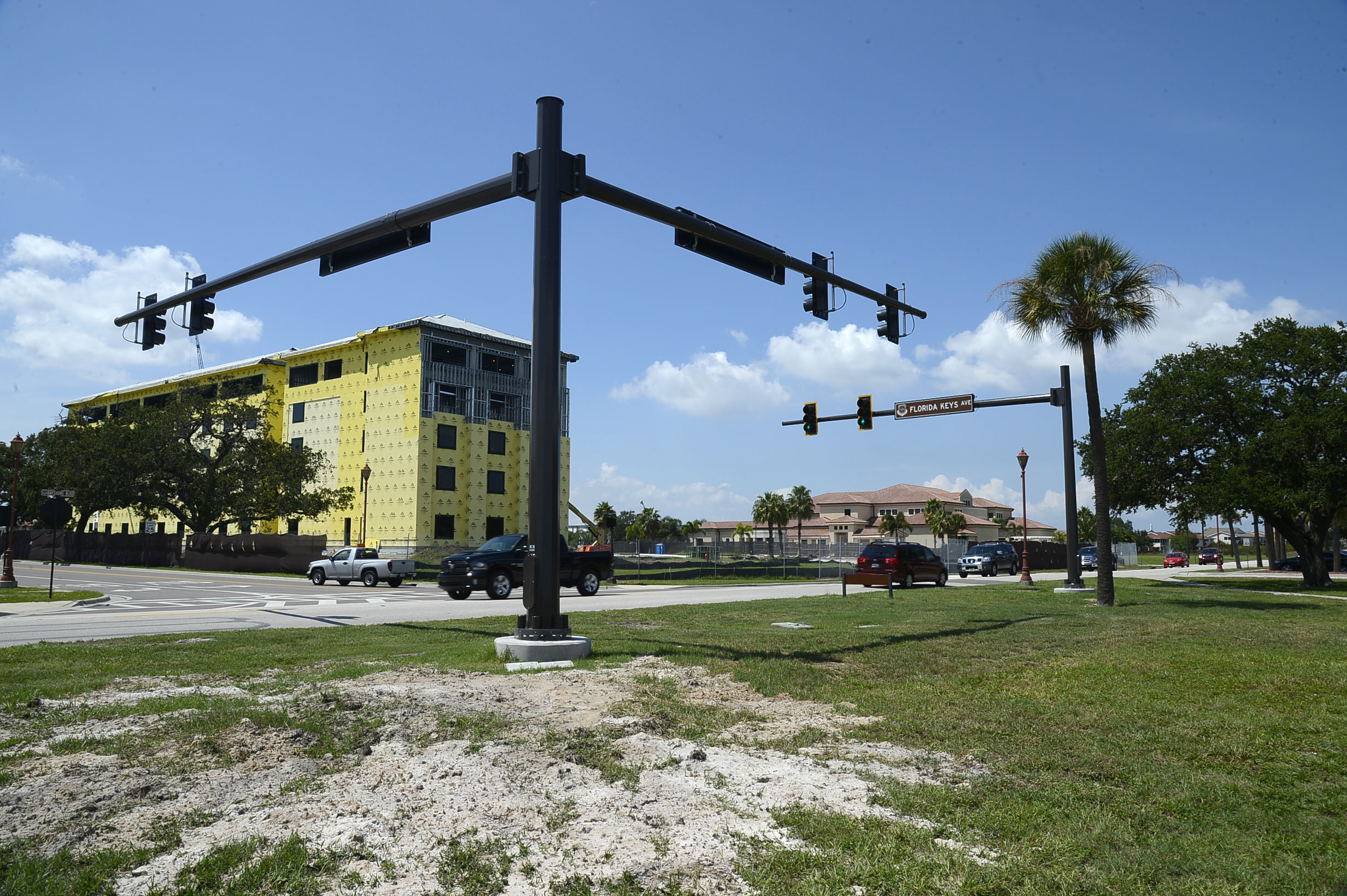 New traffic lights on base