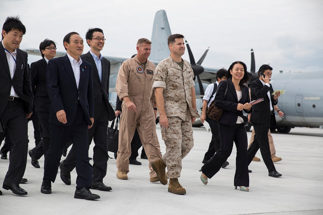 Chief Cabinet Secretary of Japan visits MCAS Iwakuni