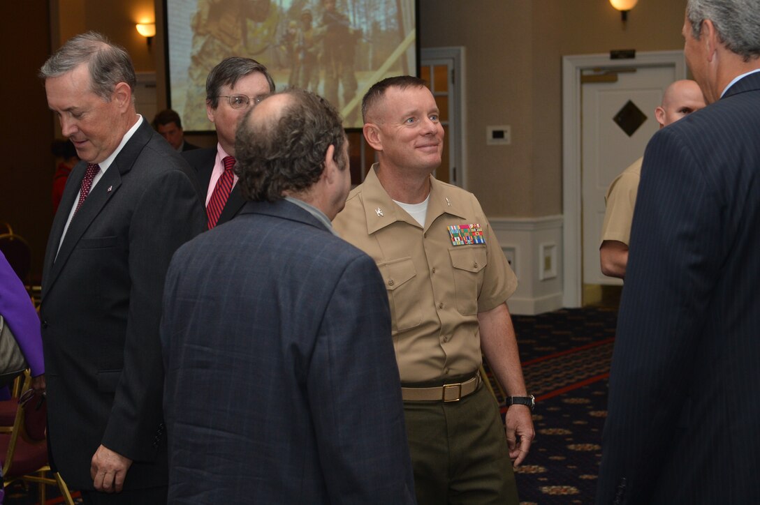 Base Commander gives his Report to the Community