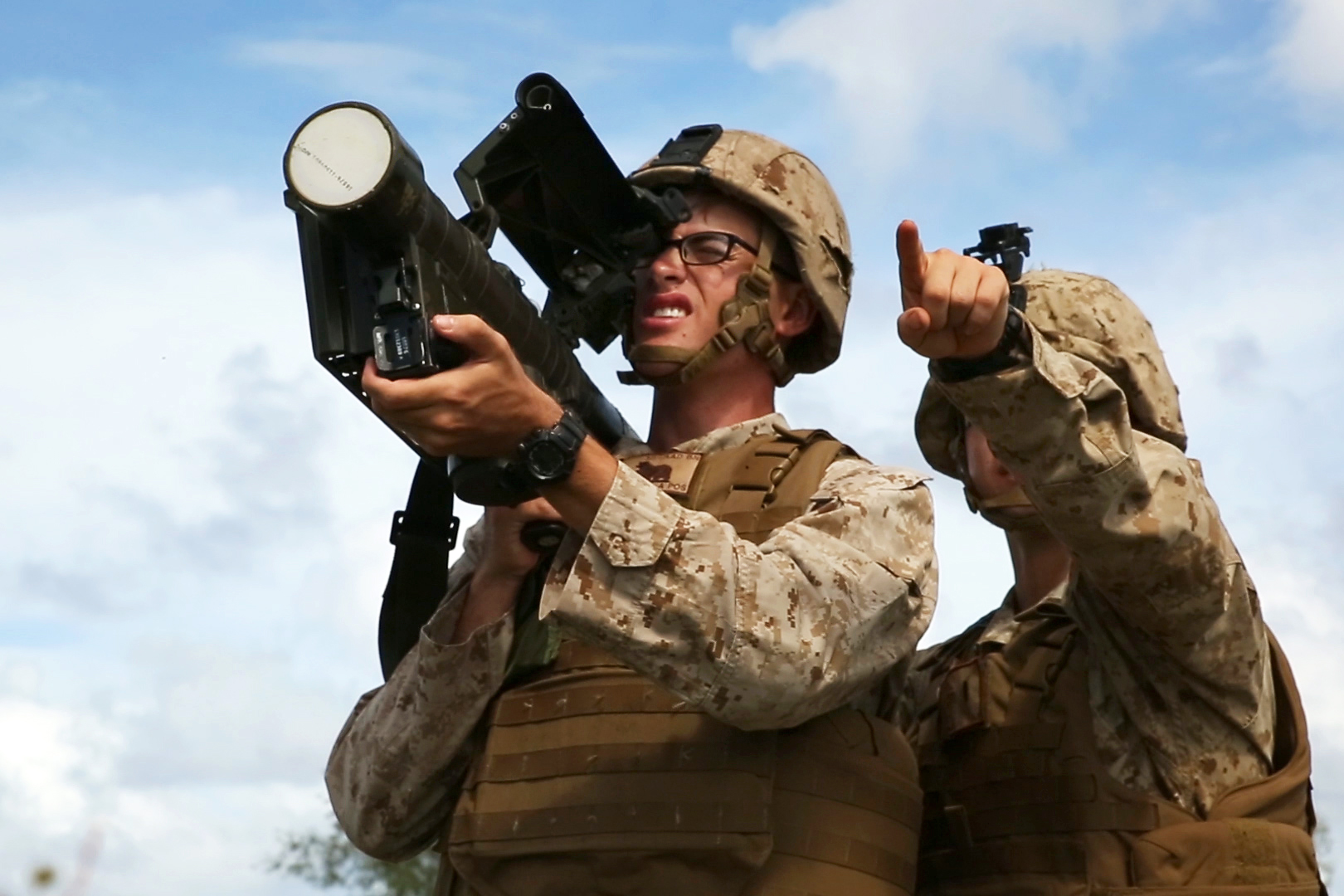 U.S. Marine Corps Cpl. Kyle W. Losee, left, and U.S. Marine Corps 1st ...