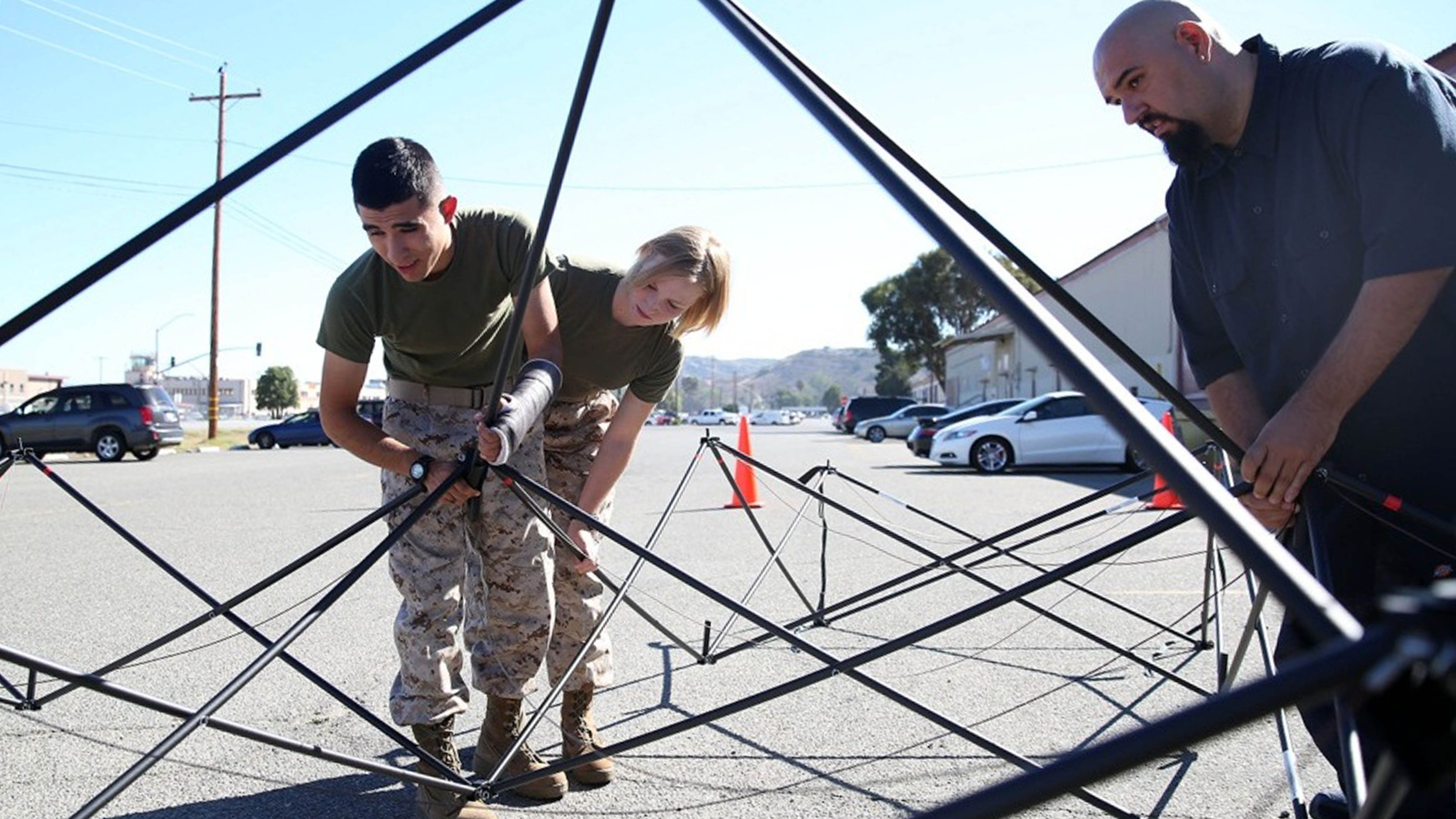 Marines learn about new Arctic shelter