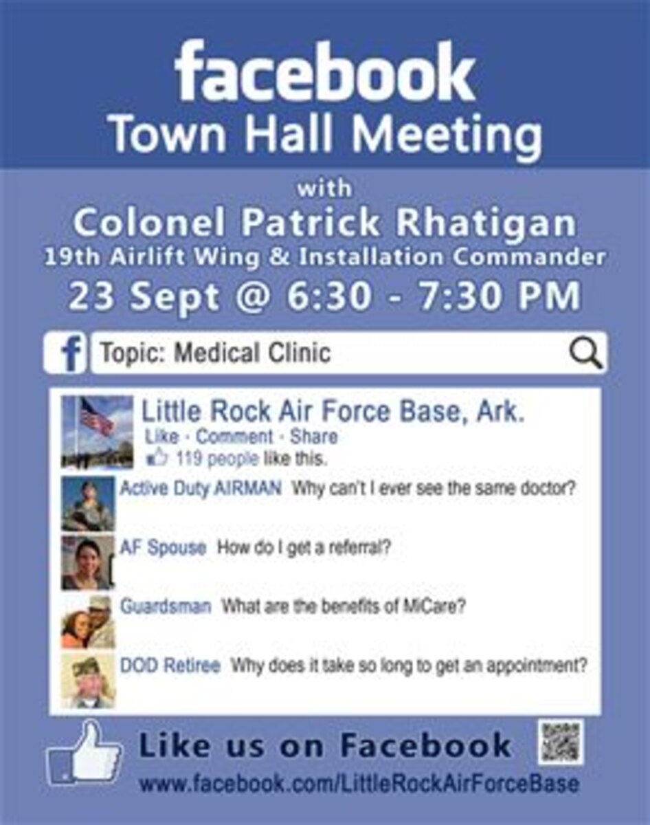 Base conducted Medical Clinic Facebook Town Hall > Little Rock Air ...