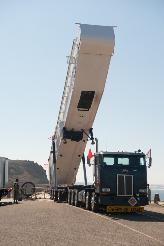 Missile maintenance Airmen transfer Minuteman III to silo