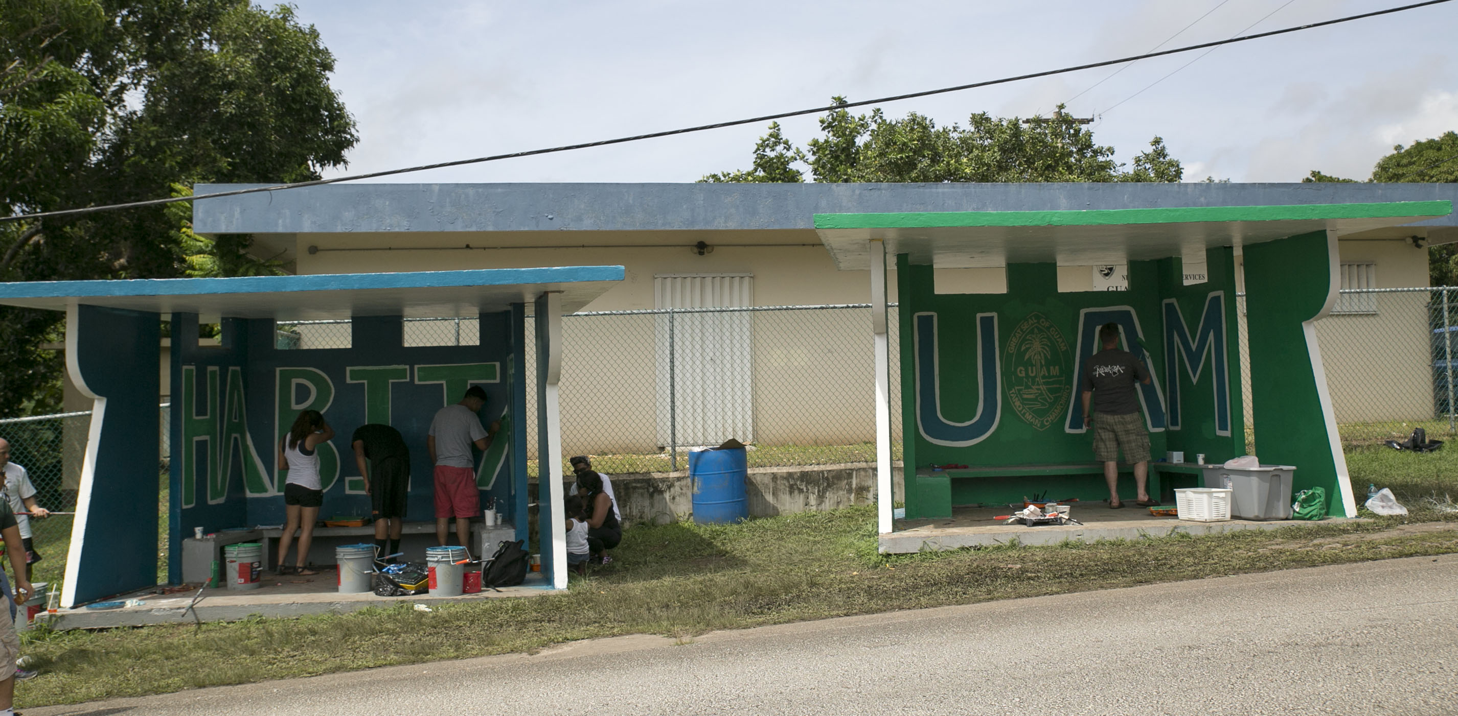 Marines, sailors transform bus stops into ‘Habitats’ > United States ...