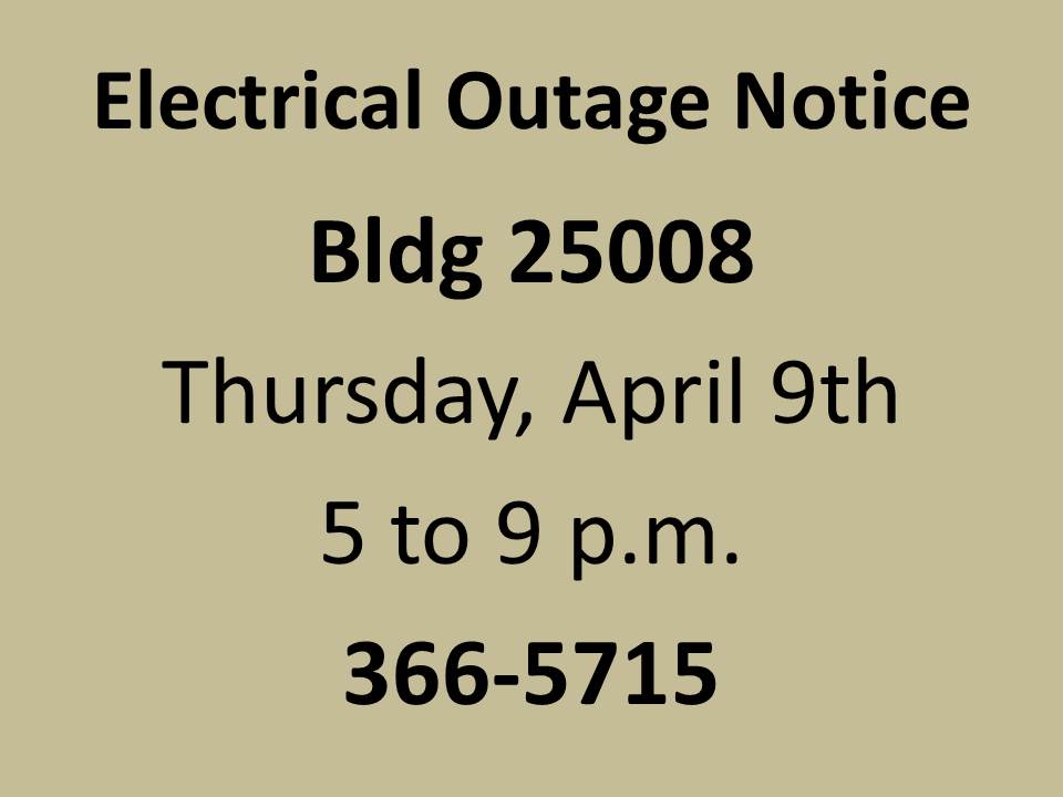 Electrical Outage Notice