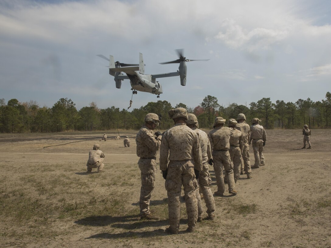 From air to ground: 3/8 conducts Osprey fast-rope training
