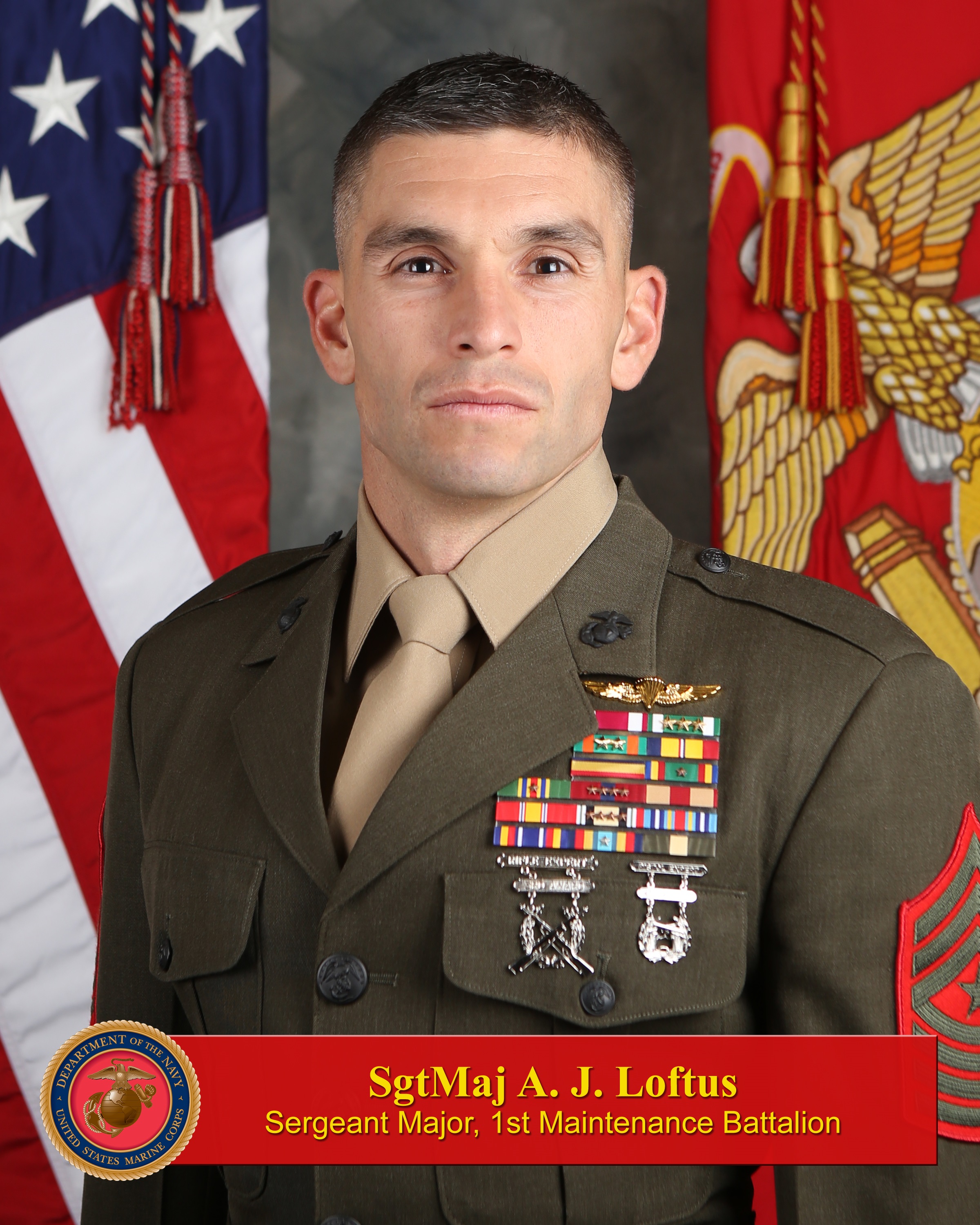 SgtMaj A.J. Loftus > 1st Marine Logistics Group > Leaders