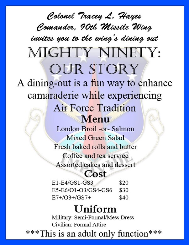 What is a dining-out? > F.E. Warren Air Force Base > Features