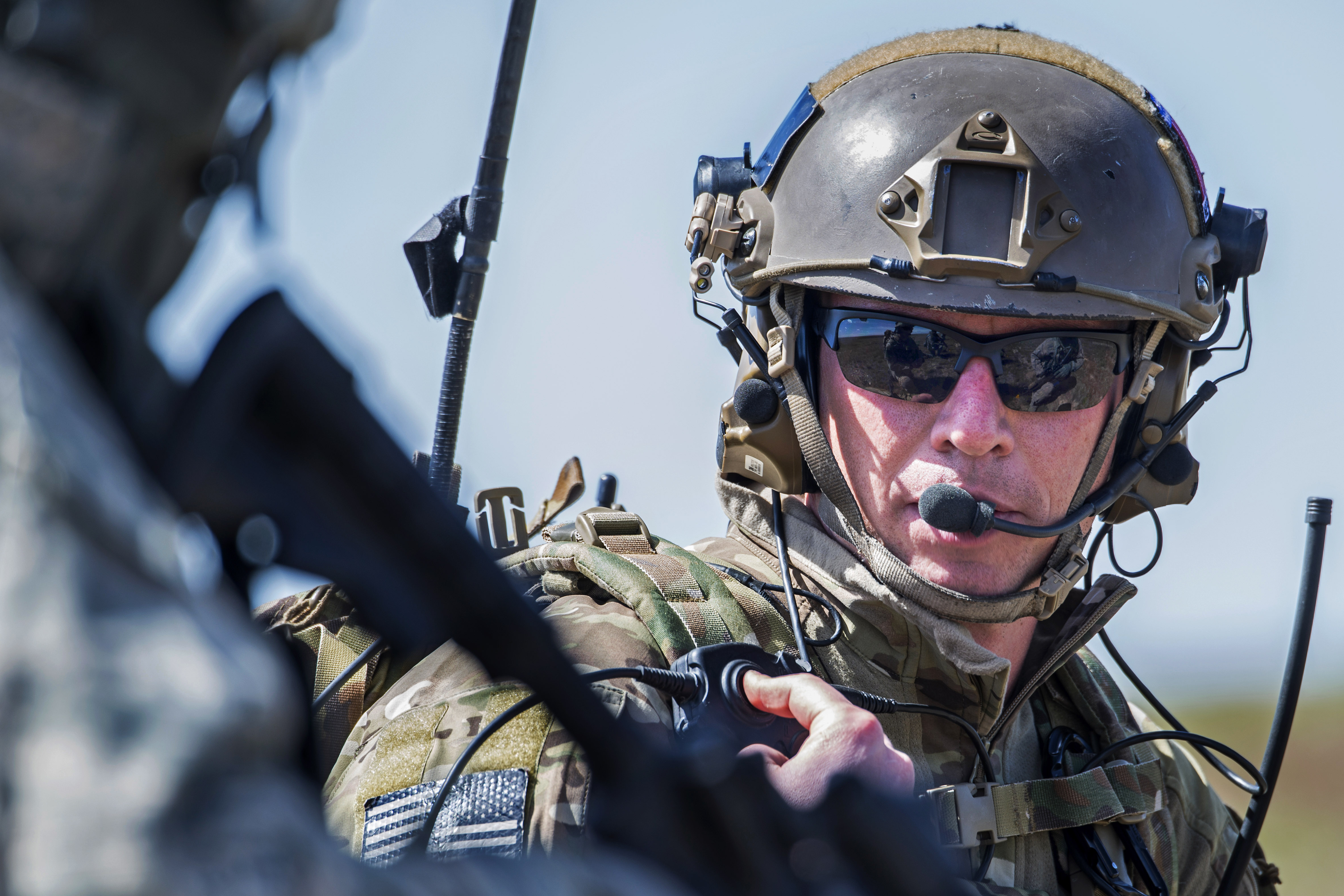 Air Force Master Sgt. Mark Andrews calls in close air support during ...