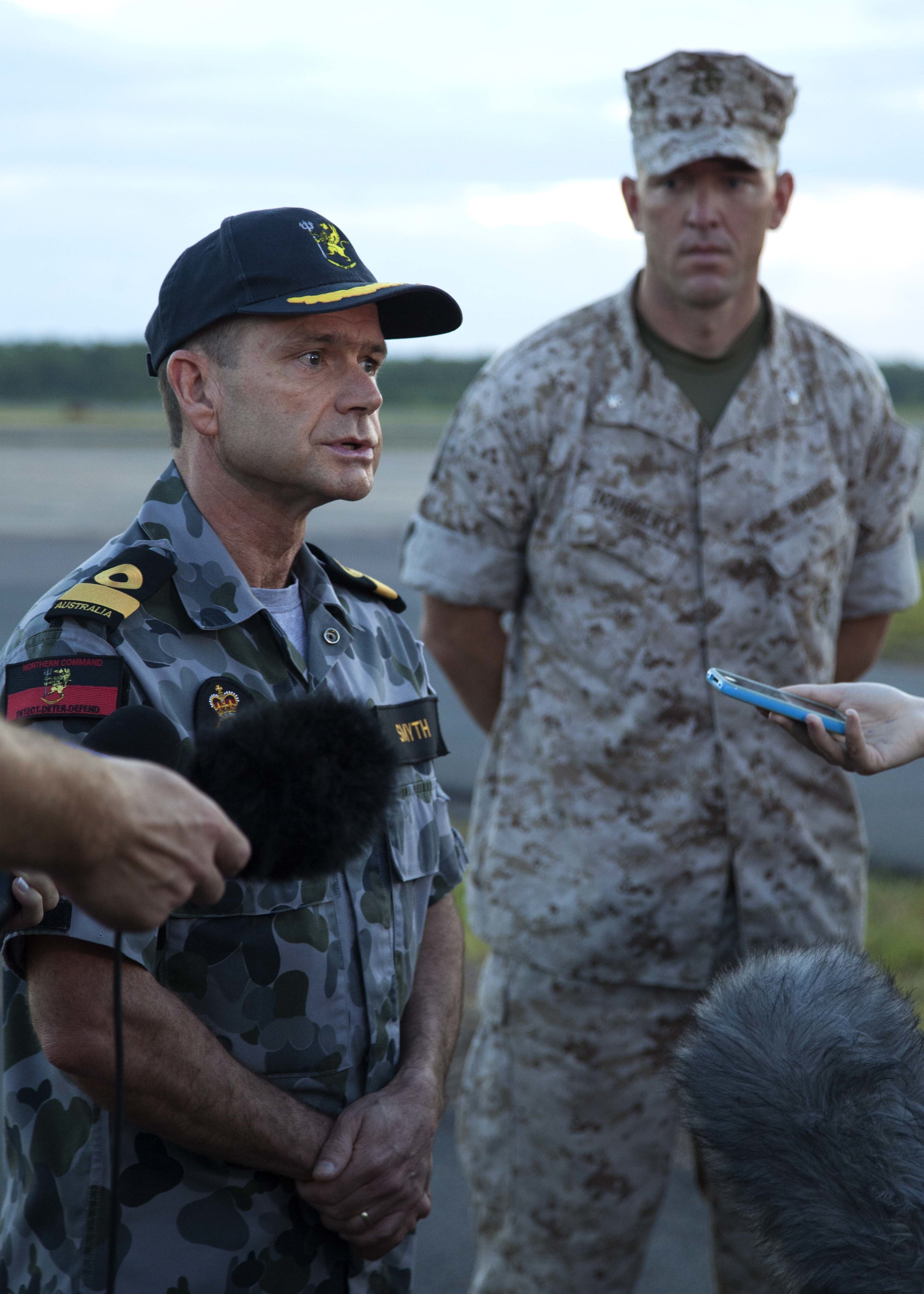 Commodore Northern Territory greets Marine Rotational Force Commander