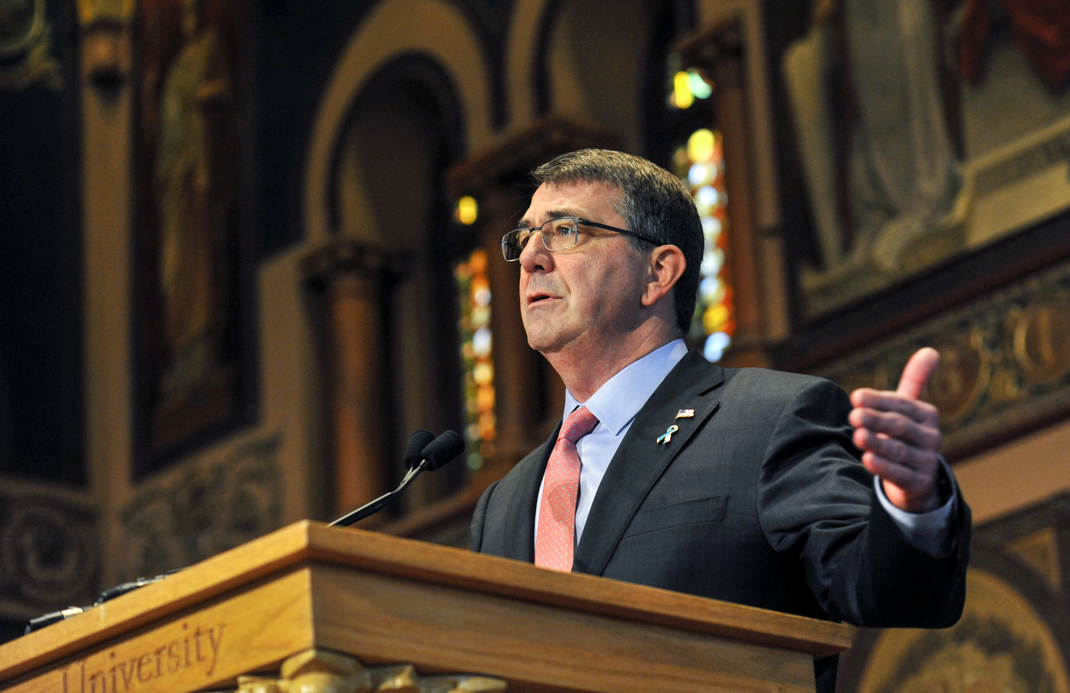 Defense Secretary Ash Carter discusses the Defense Department’s efforts ...