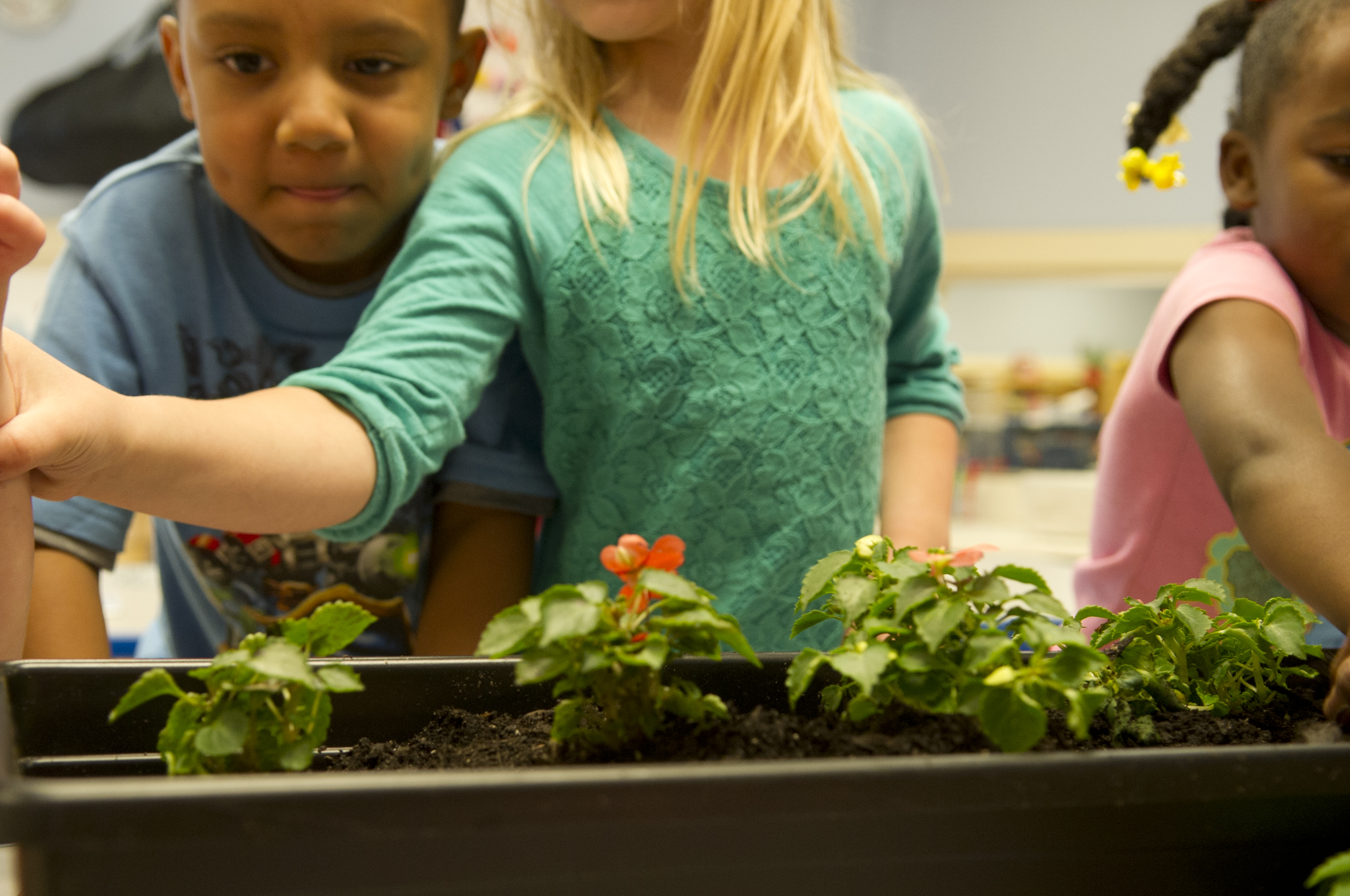 Children plant flowers for Earth Day at JBA > Joint Base Andrews ...
