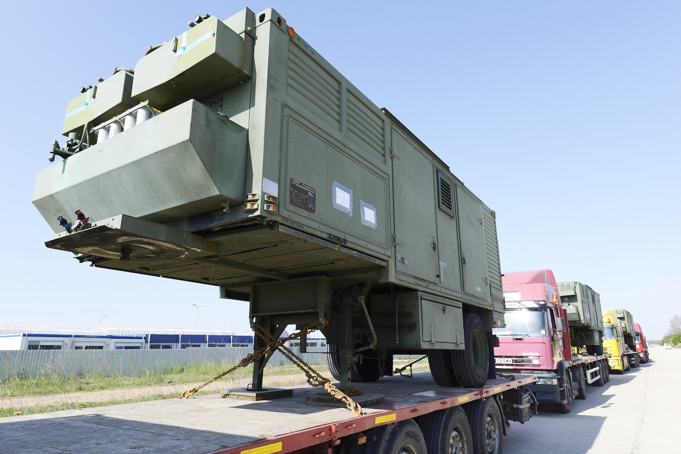 U.S. Army Corps of Engineers 249th Engineer Battalion transport generators
