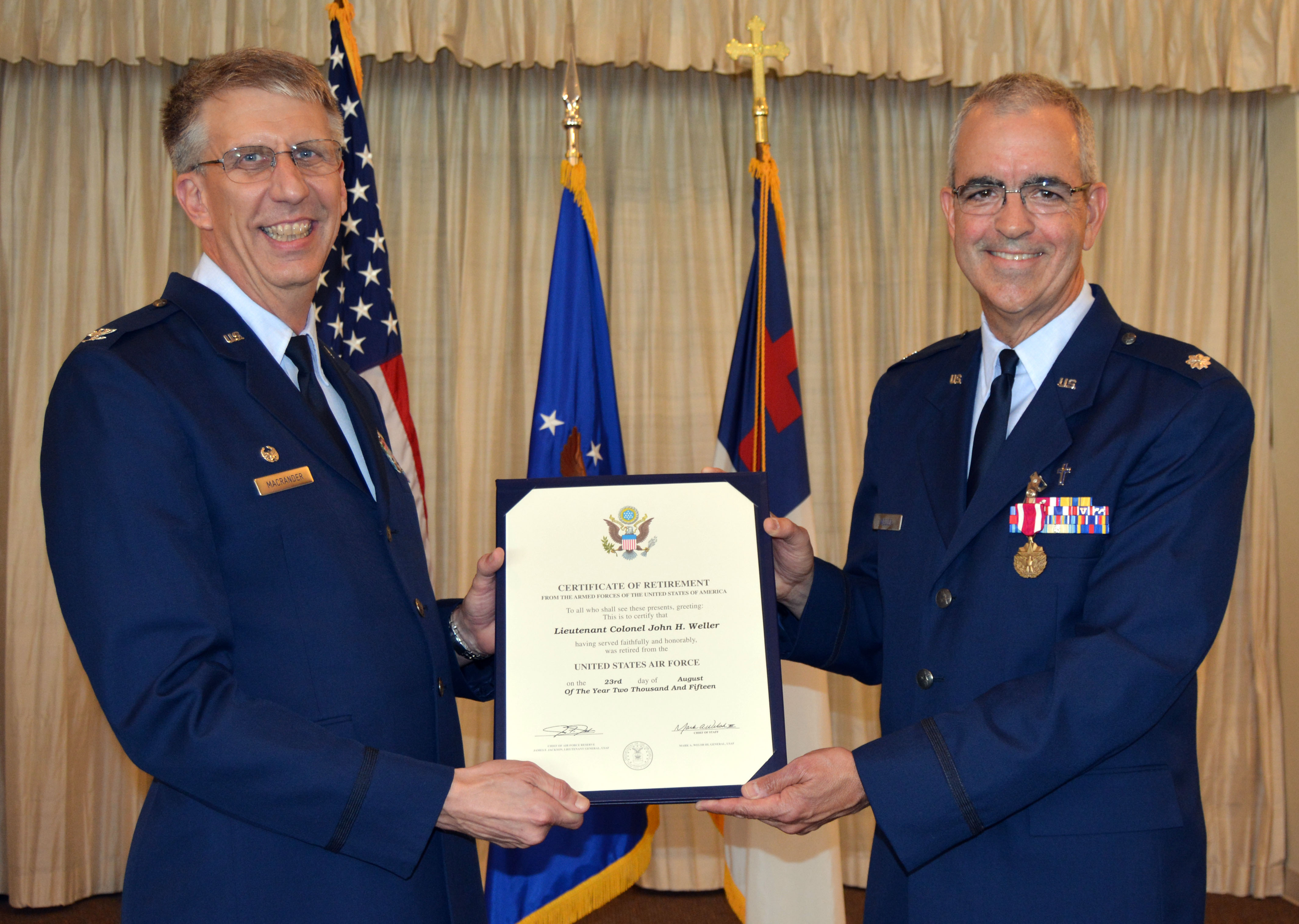 Reserve chaplain retires after 27 years of service > 920th Rescue Wing ...