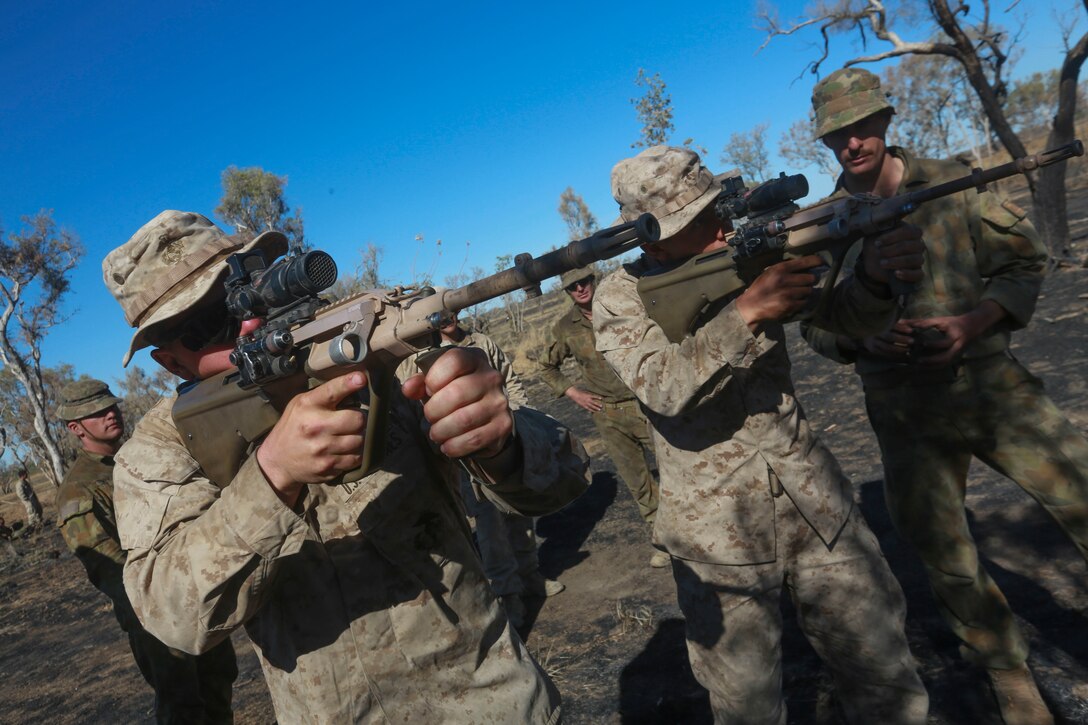 U.S. Marines training with Australian allies