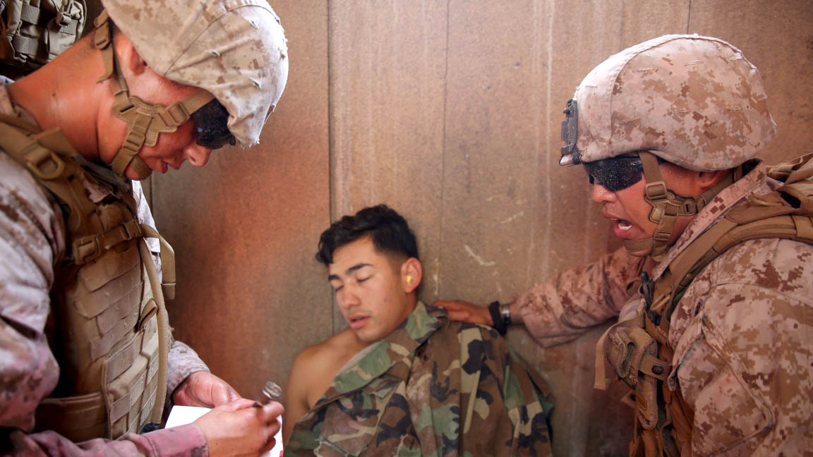 Blue Diamond corpsmen experience tactical combat trauma training