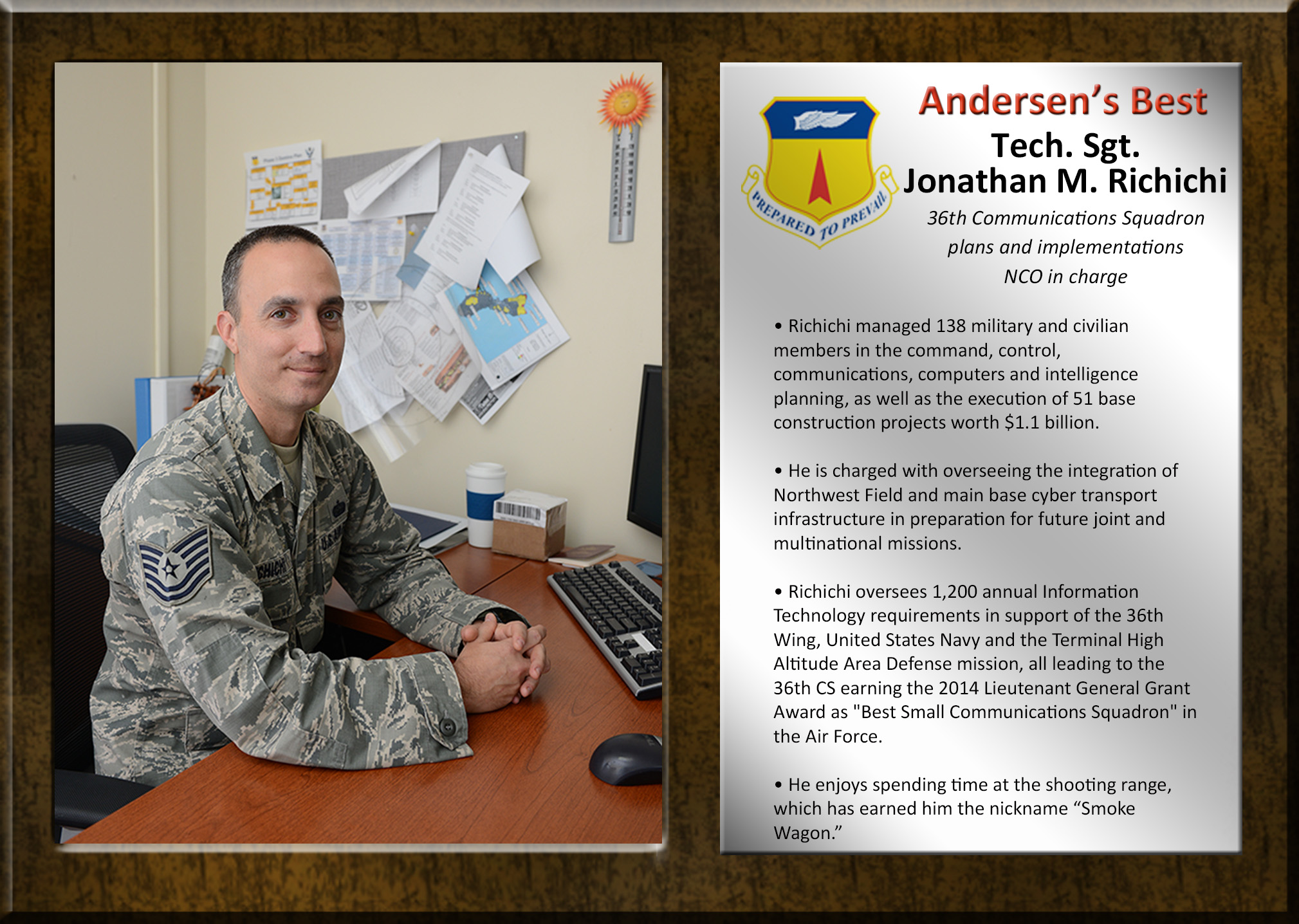 Team Andersen's Best: Tech. Sgt. Jonathan M. Richichi