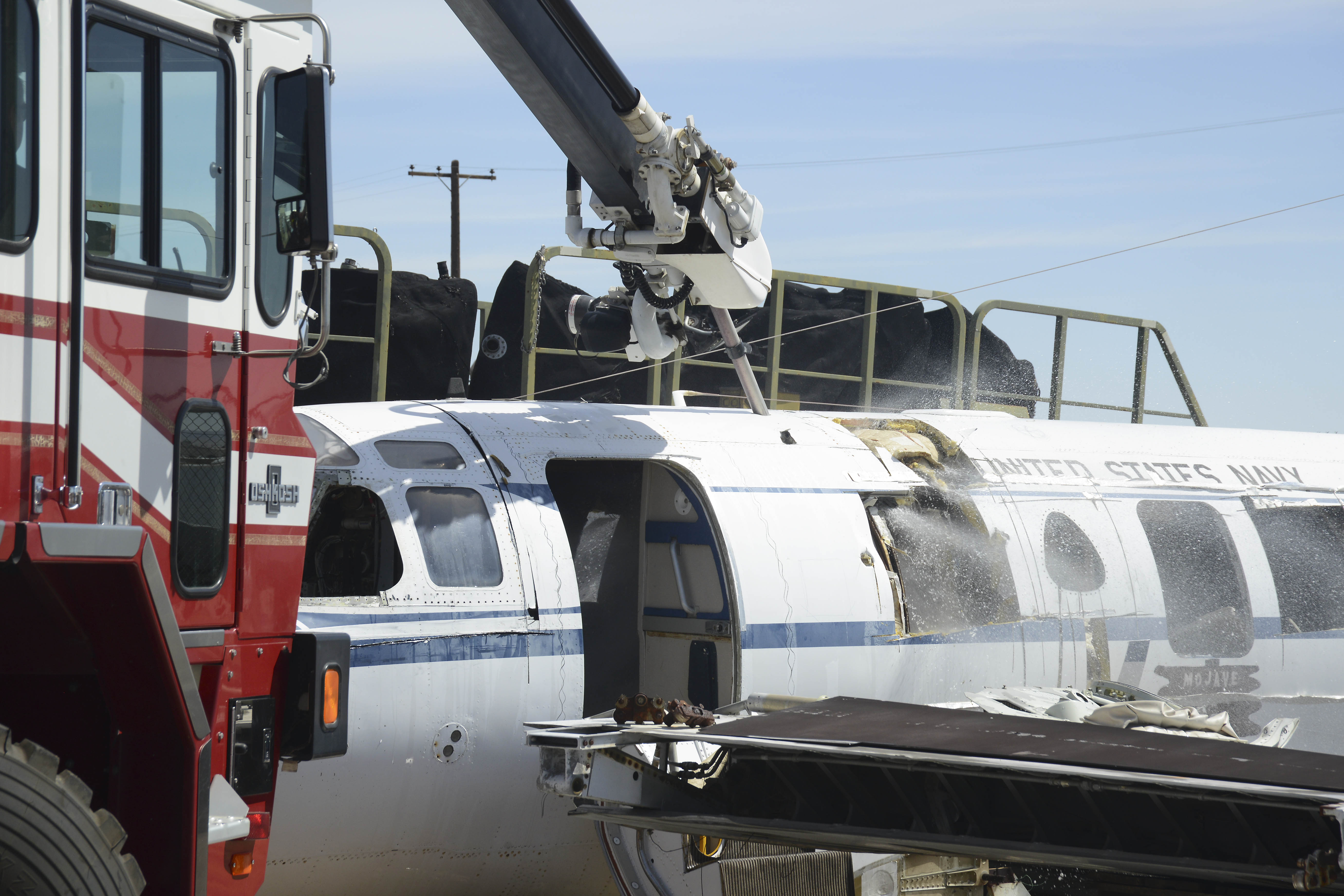 Edwards Fire Department uses AFFT Museum-donated plane for aircraft ...