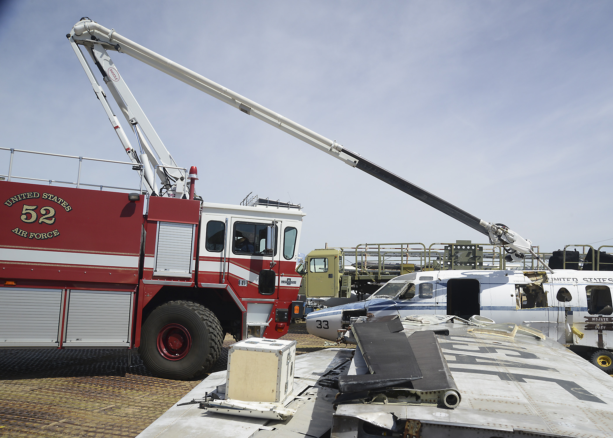 Edwards Fire Department uses AFFT Museum-donated plane for aircraft ...