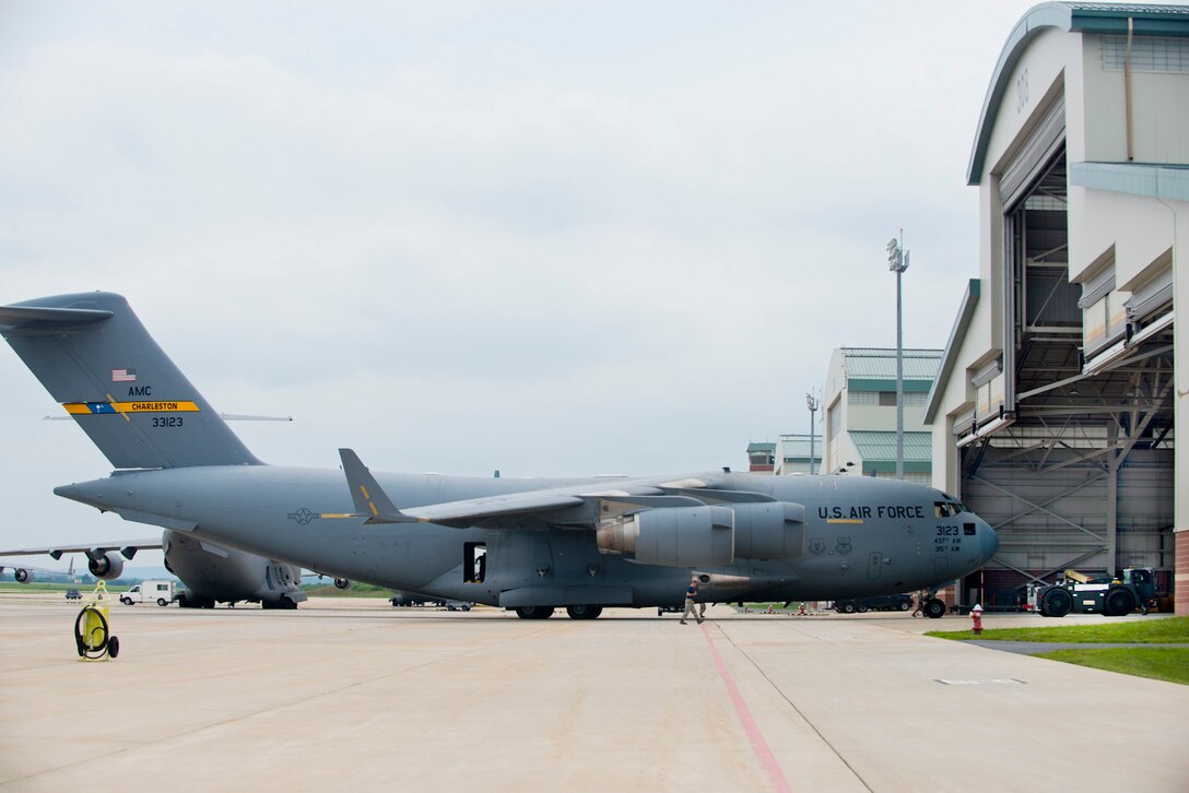 167AW flying through C-17 conversion