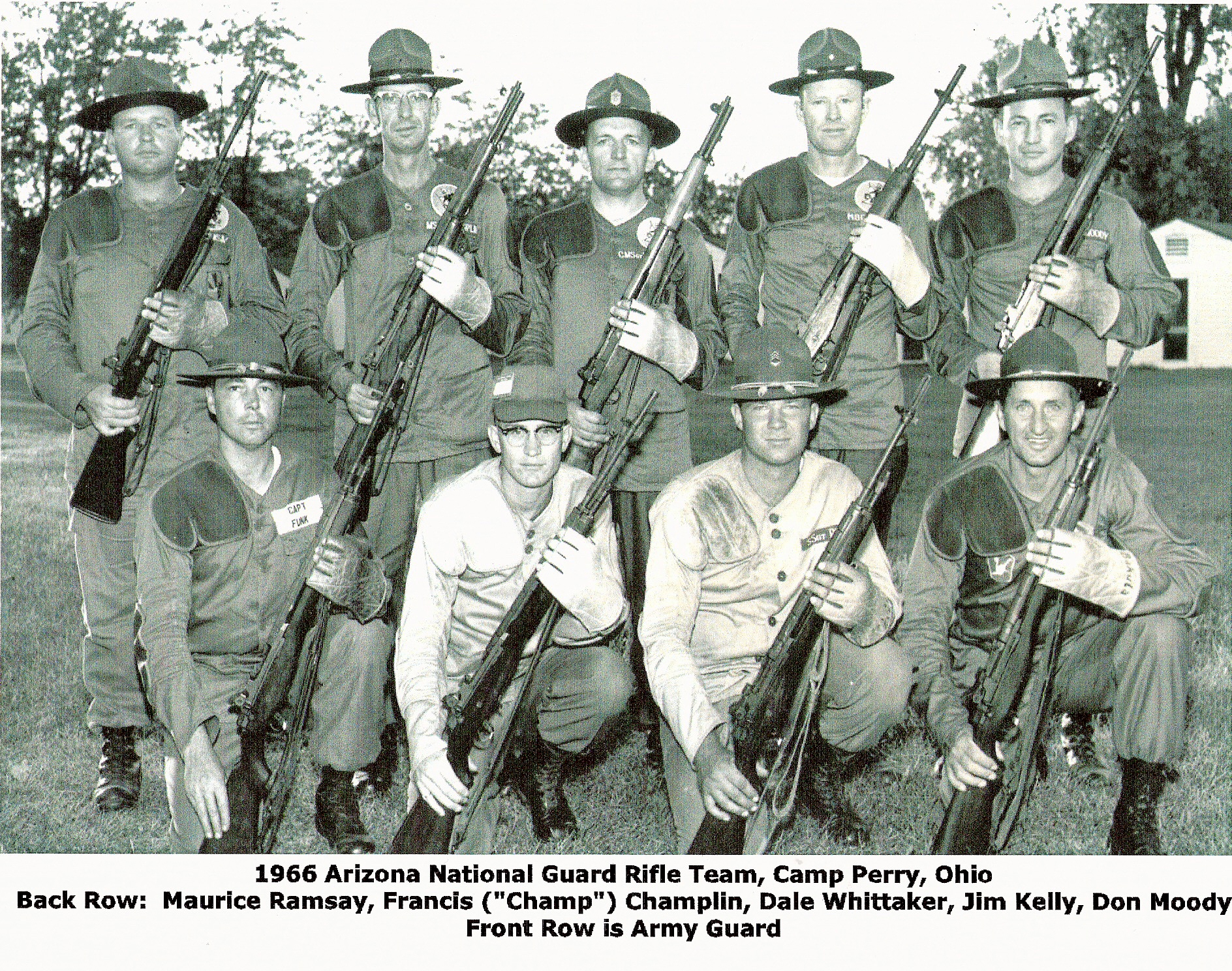 1966 Arizona National Guard Rifle Team, Camp Perry, Ohio.