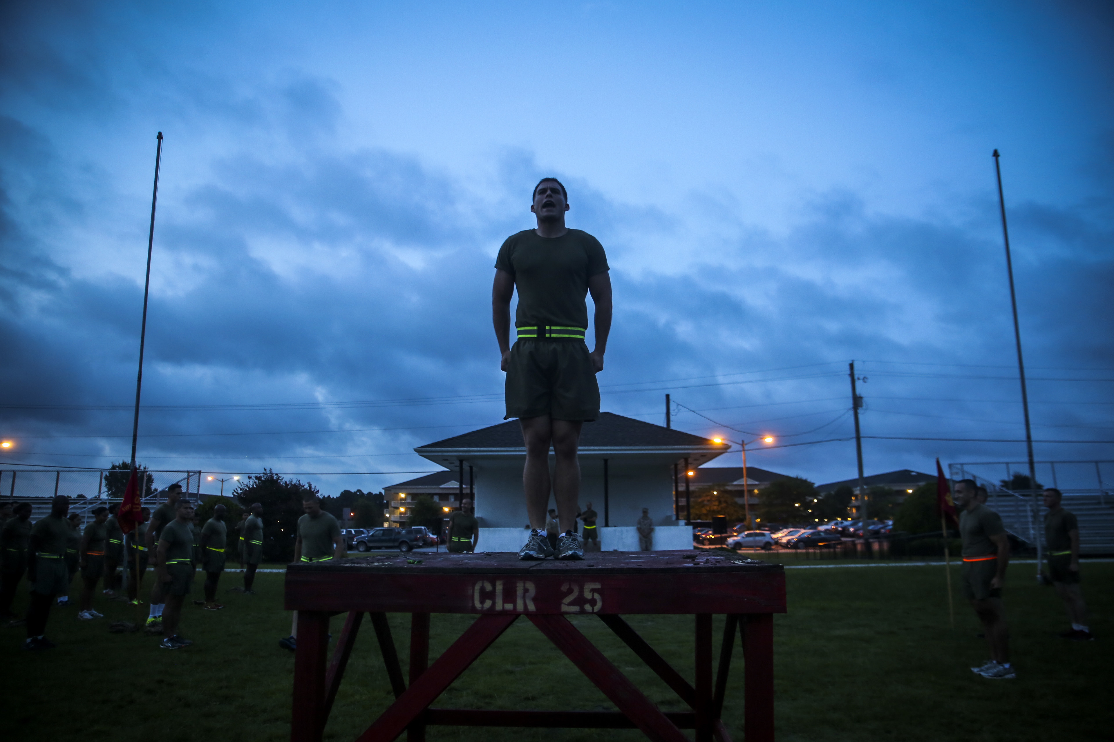 CLR-25 Marines and sailors maintain fitness with 3-mile run, HITT session