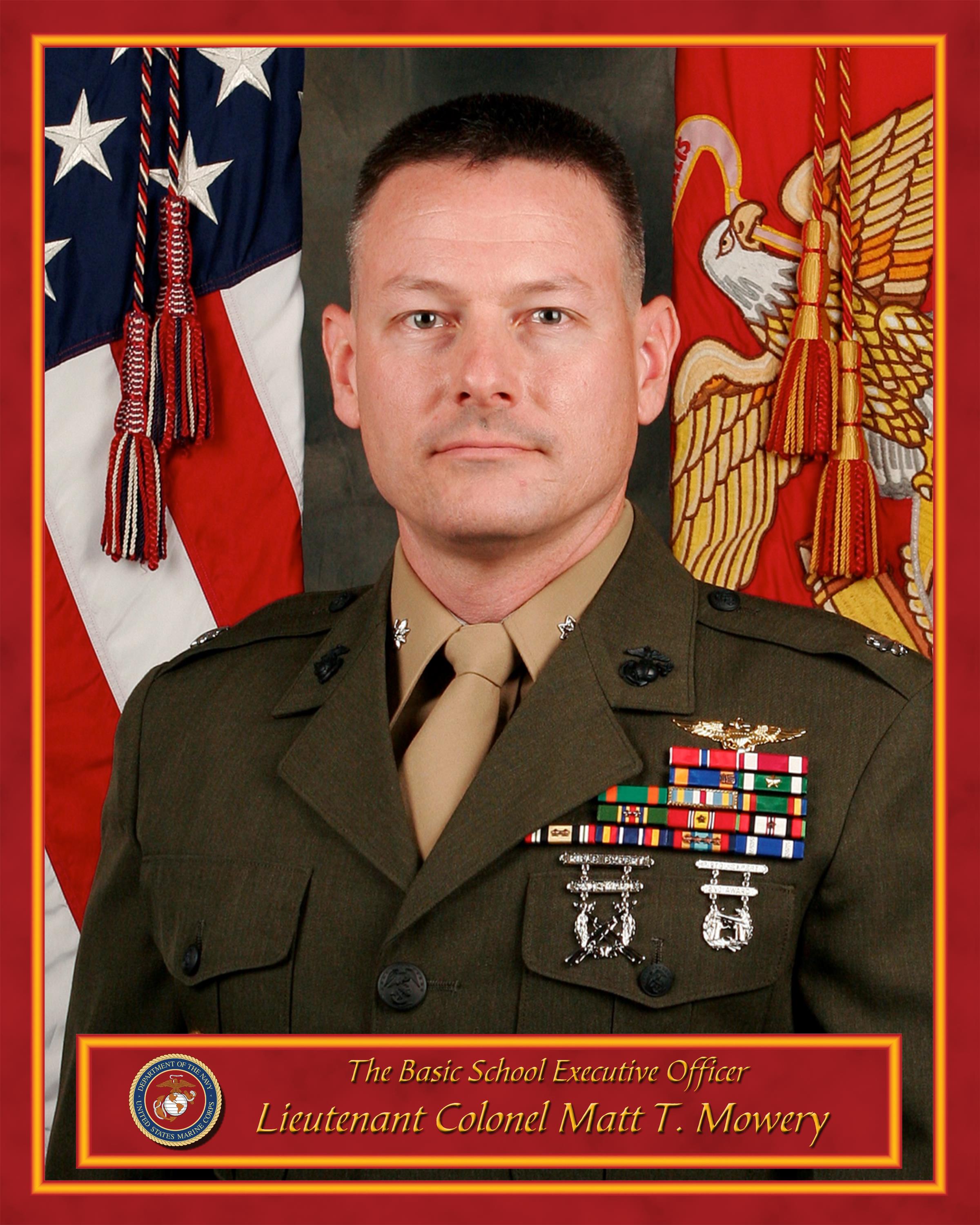 LtCol Matthew T. Mowery > Training Command > Biography