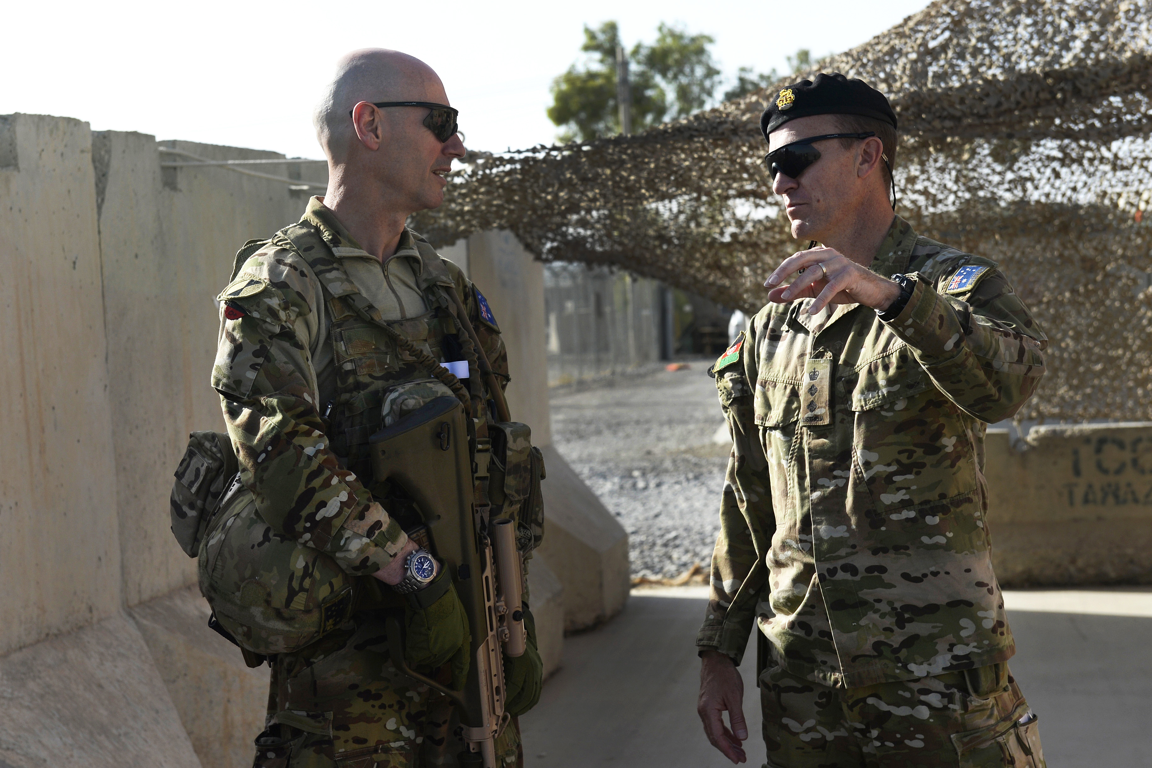 Australian army Col. Richard Mallet, left, deputy chief of staff for ...