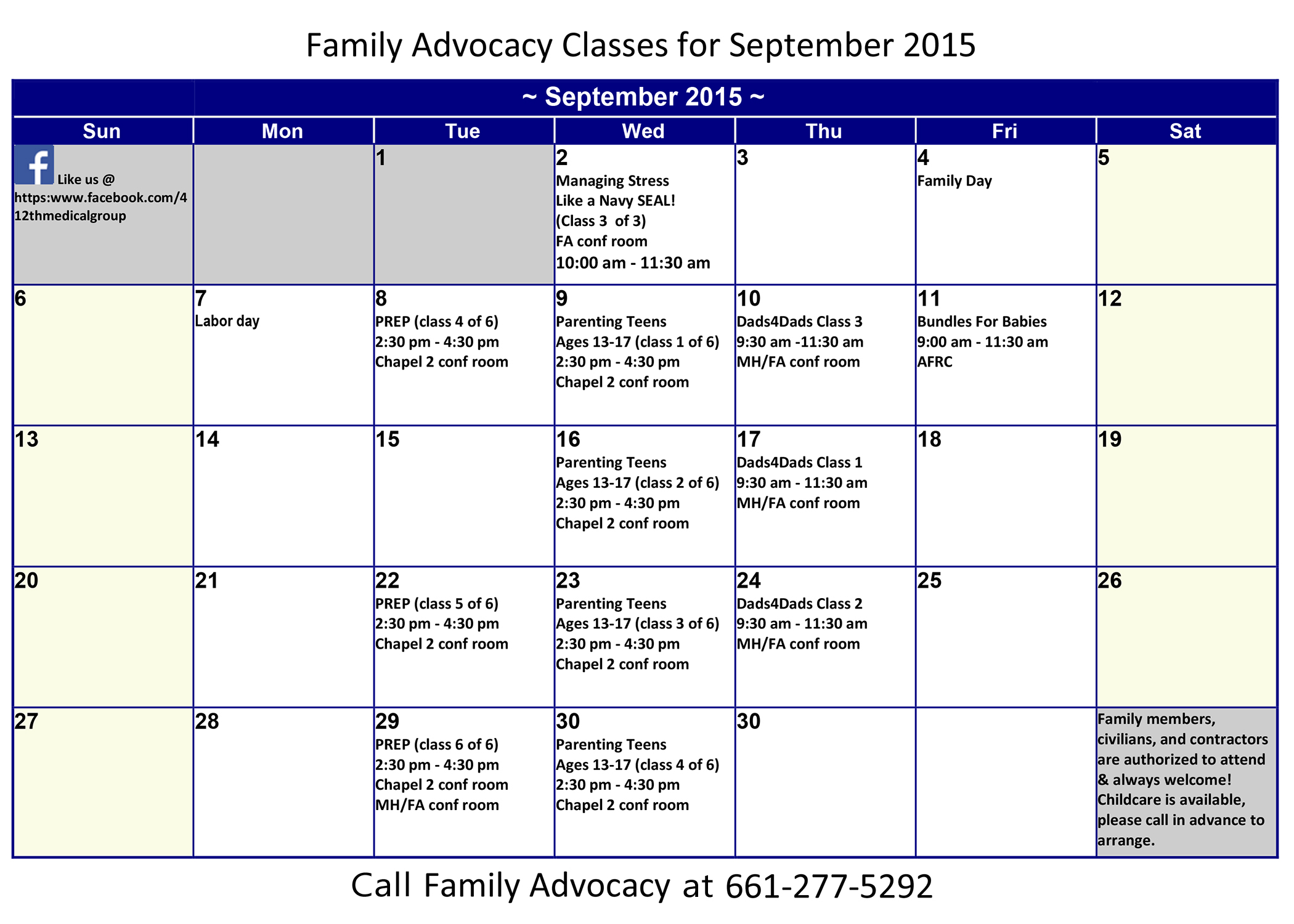 Family Advocacy Classes