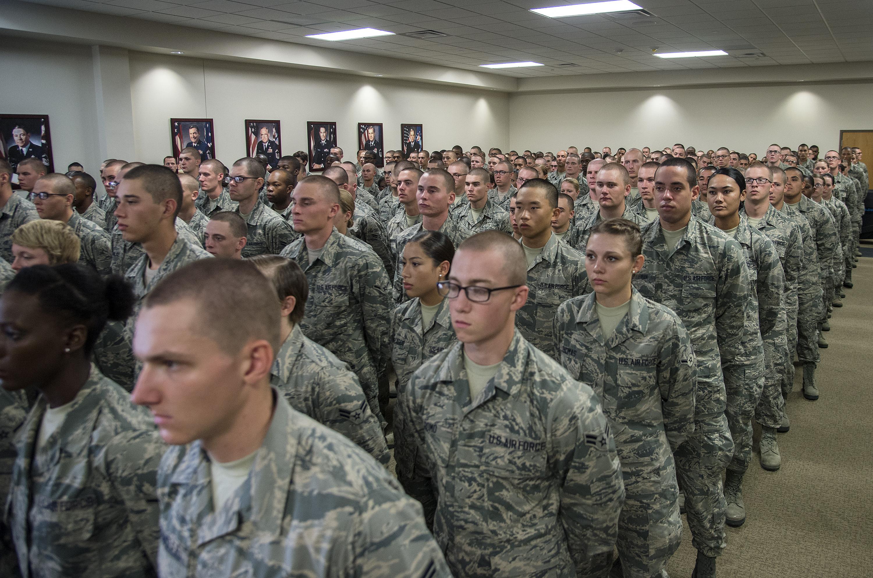 SECAF, CSAF, CMSAF deliver Little Blue Book to Airmen