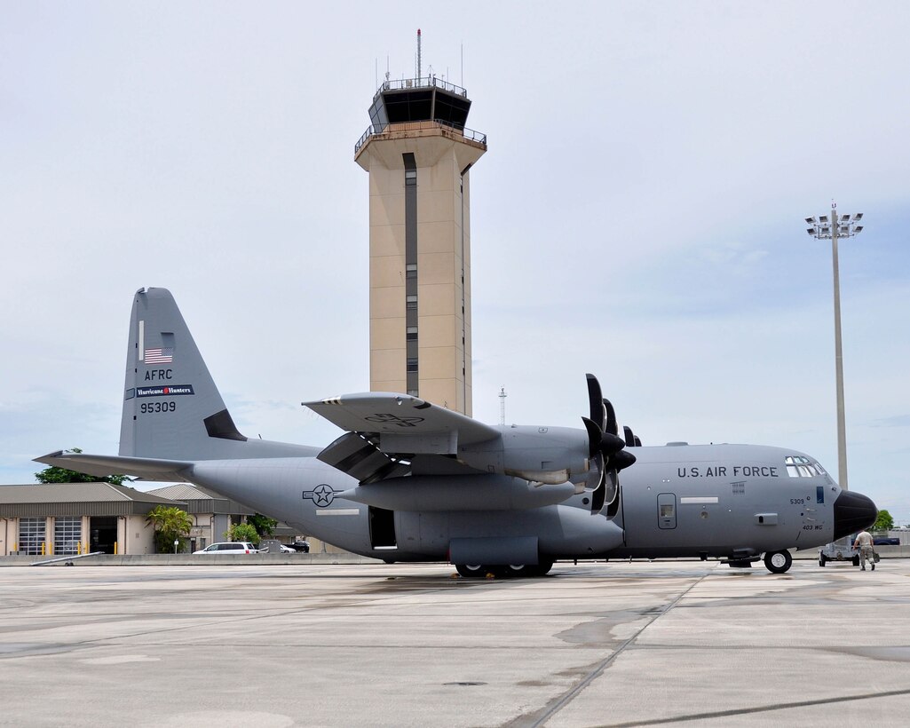 A WC-130J Hurricane Hunter