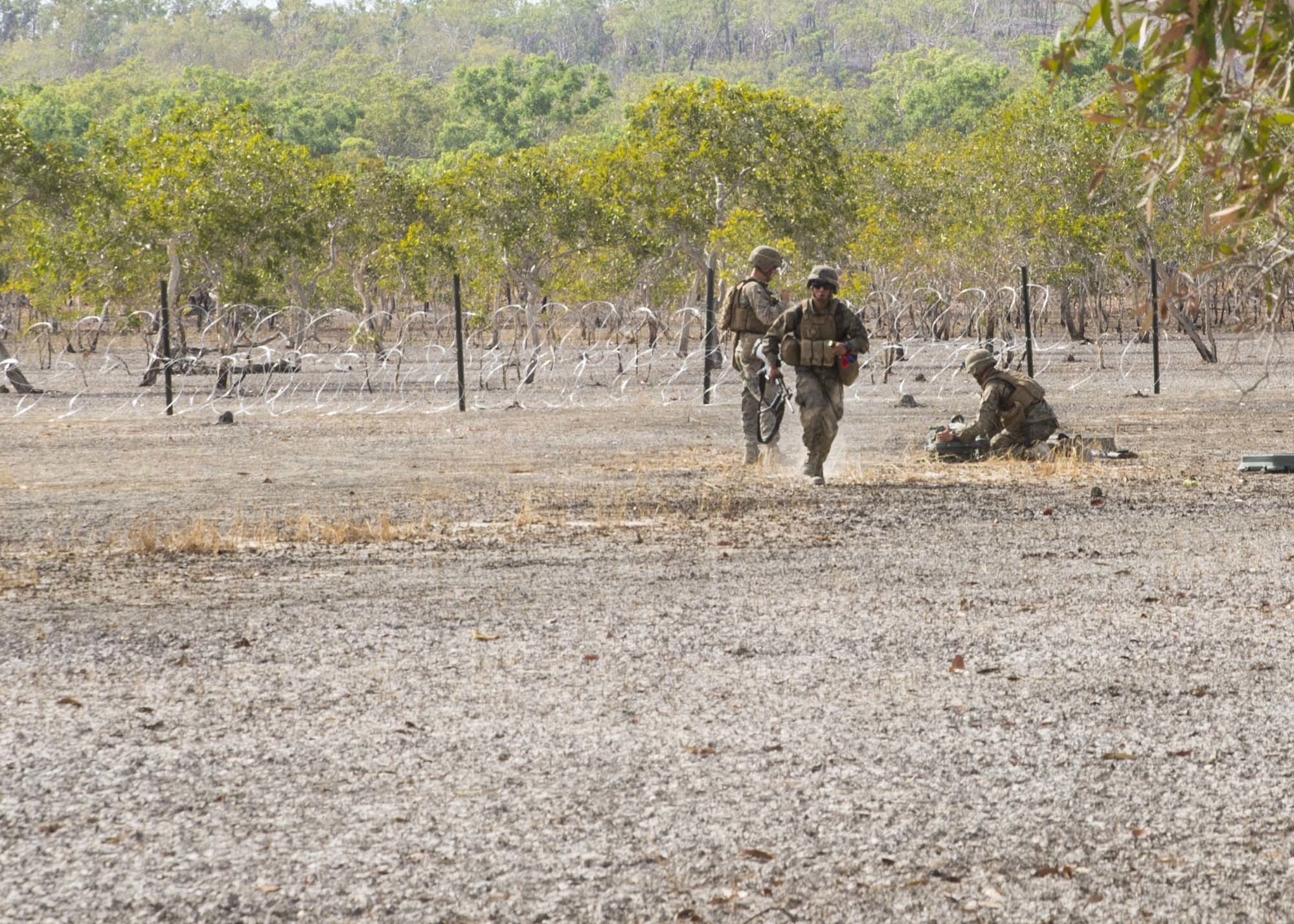 U.S. Marine Corps combat engineers conduct demolition training during ...