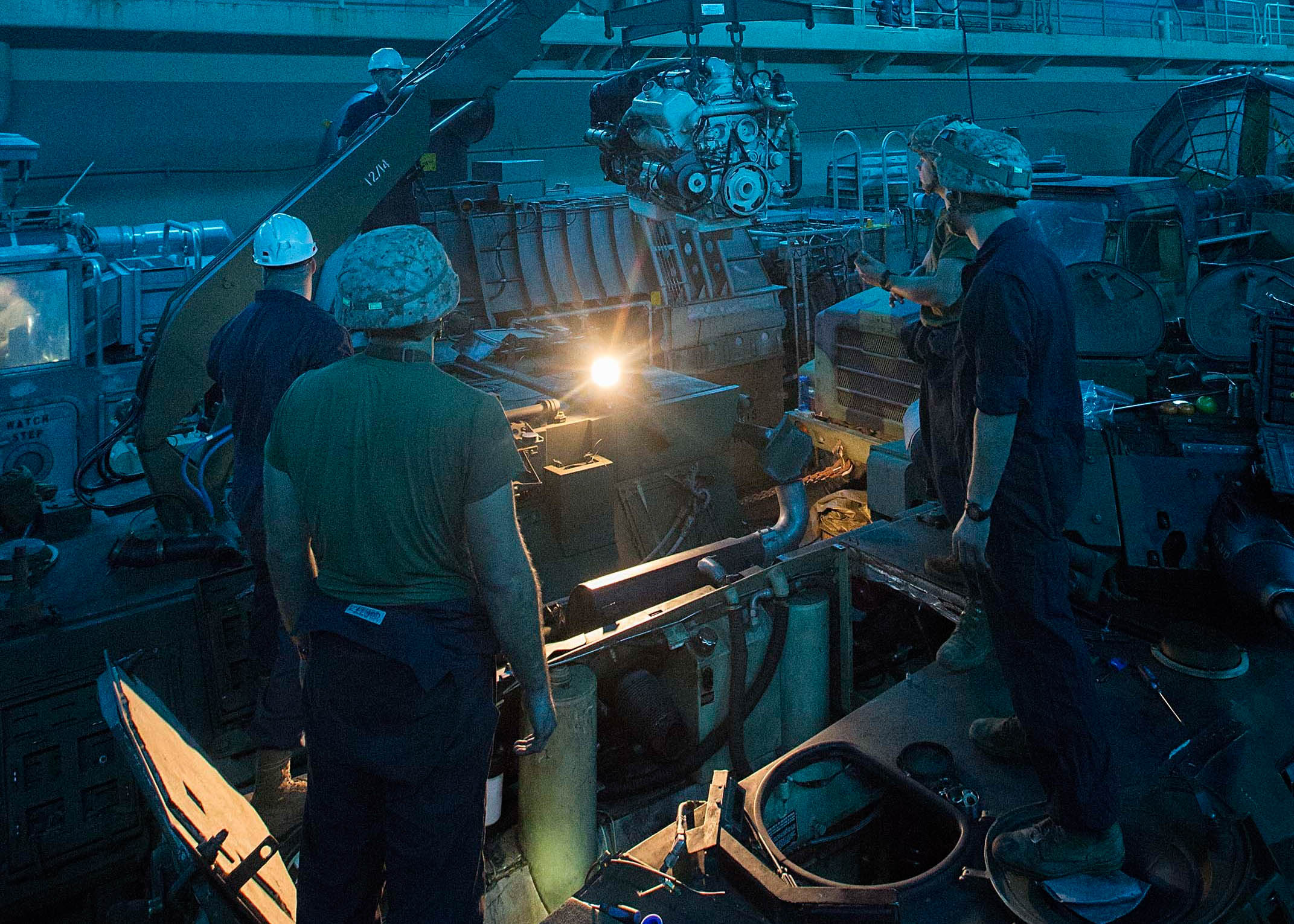 Well-oiled and ready to go: Marines with LAR Company maintain LAVs