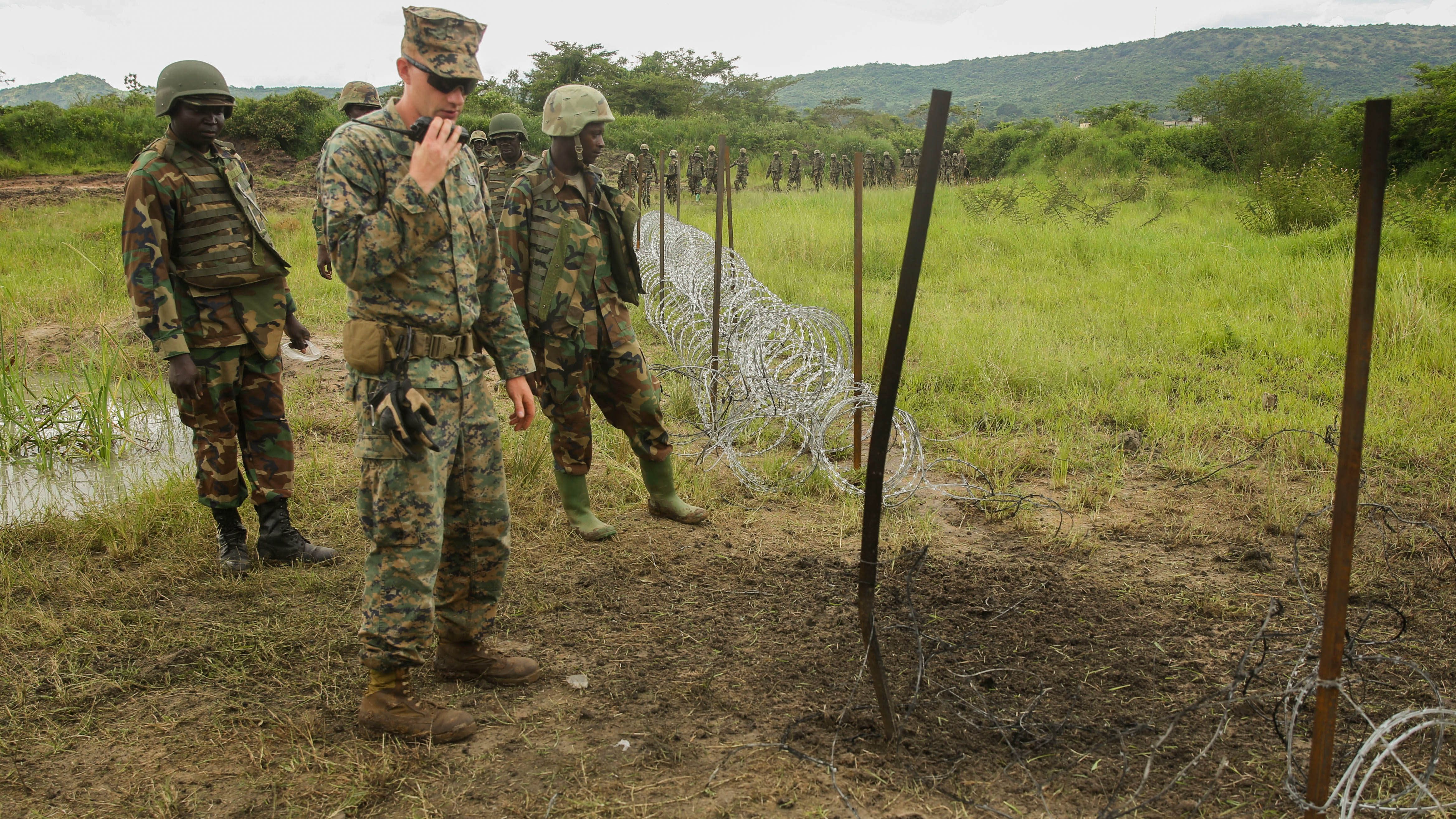 Breaching the barrier: Ugandans, U.S. Marines blow through obstacles