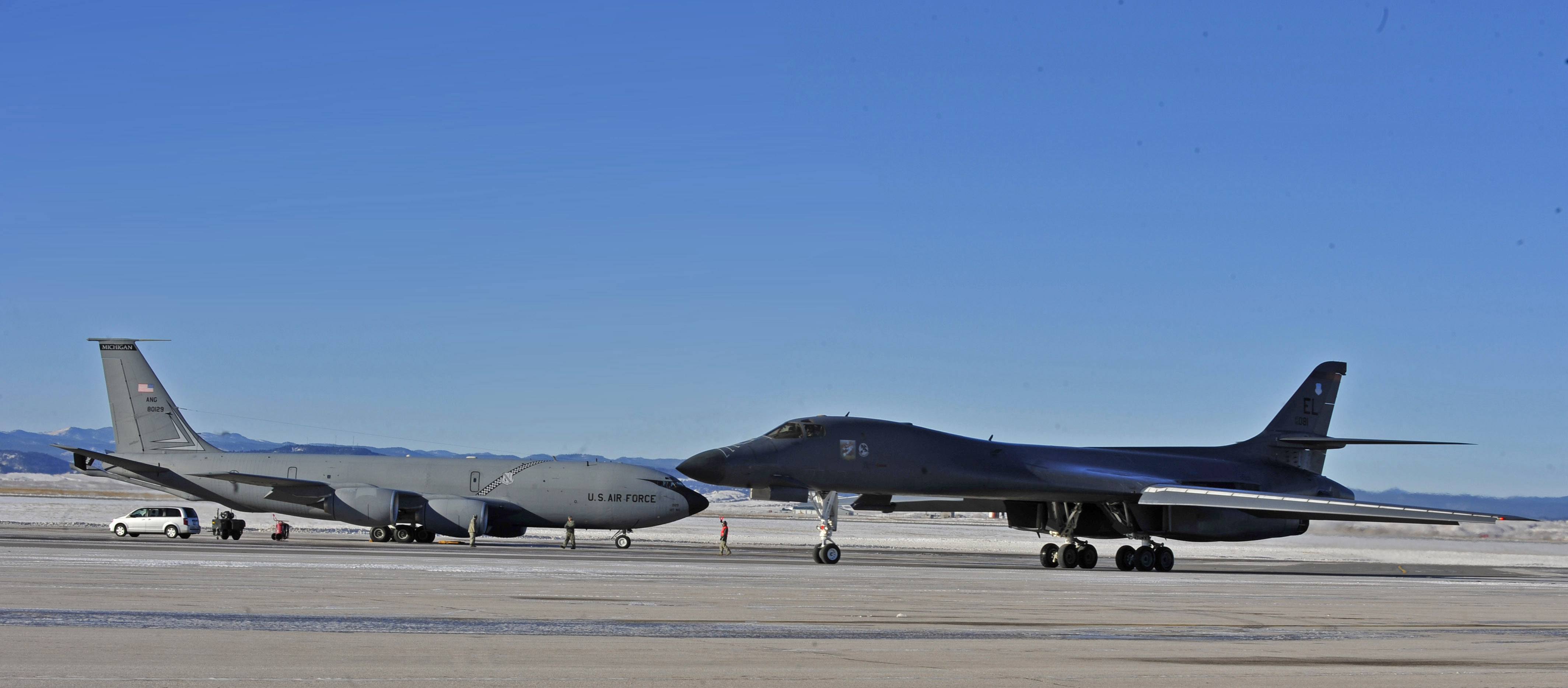 B-1s, KC-135 launch for first LFE in PRTC > Ellsworth Air Force Base ...