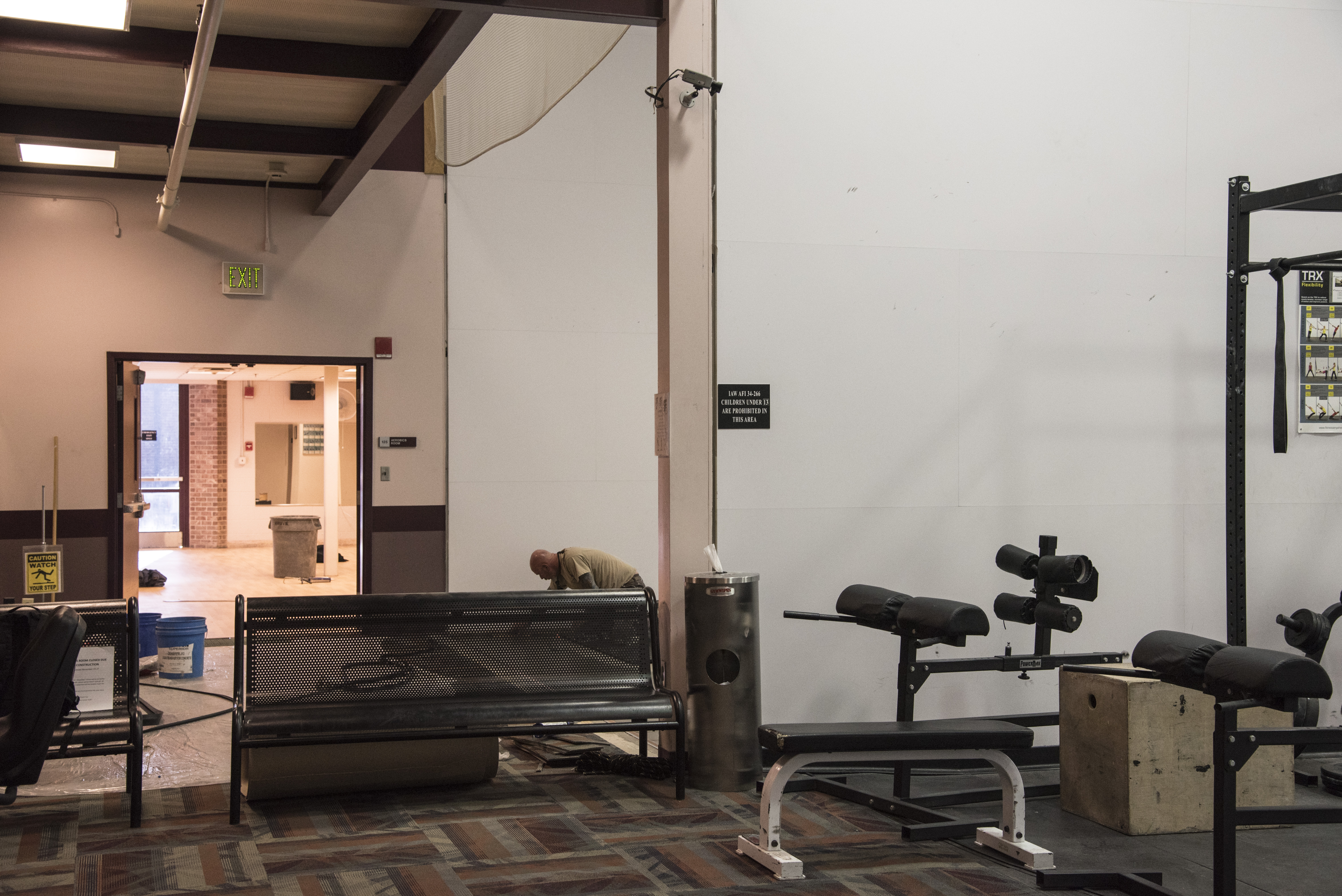 Fitness Center renovates racquetball court and aerobics room > Peterson ...