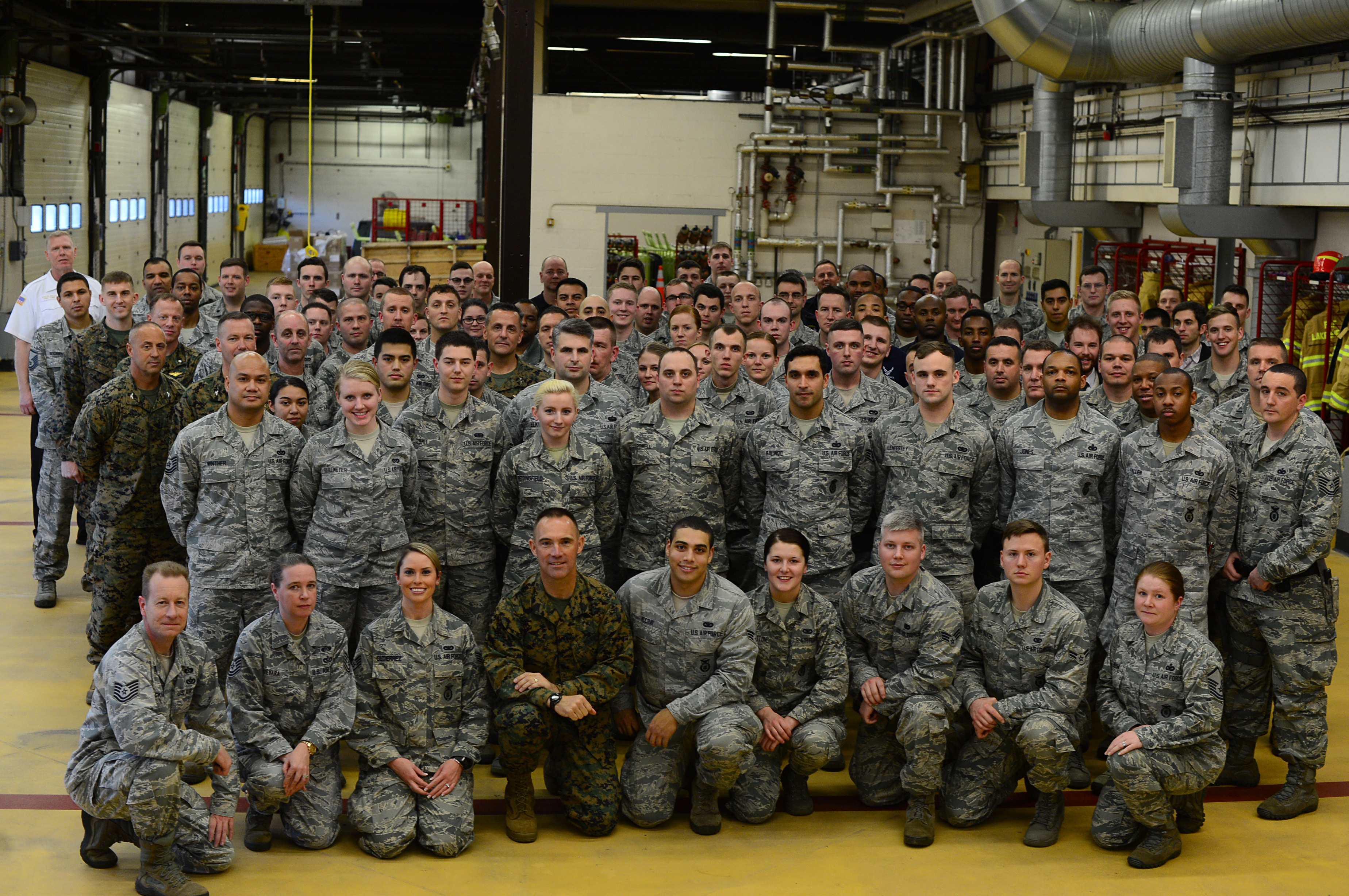 Leadership from 3rd Marine Aircraft Wing acknowledges 48th Fighter Wing ...