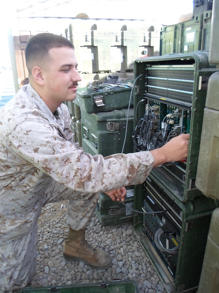 Tactical switchboard operators keep SPMAGTF-CR-CC connected