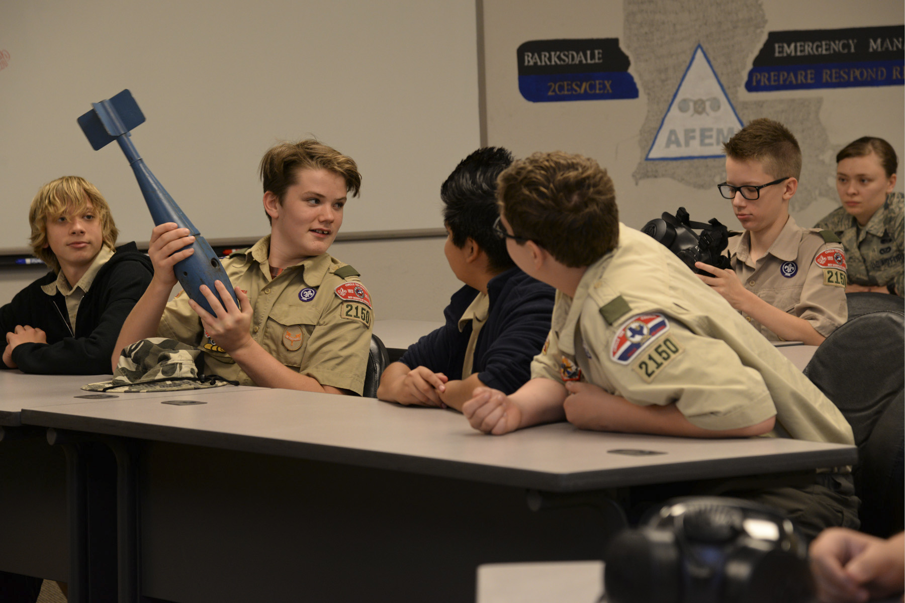 Boy Scouts ‘earn’ bomb wing patch > Barksdale Air Force Base > Display