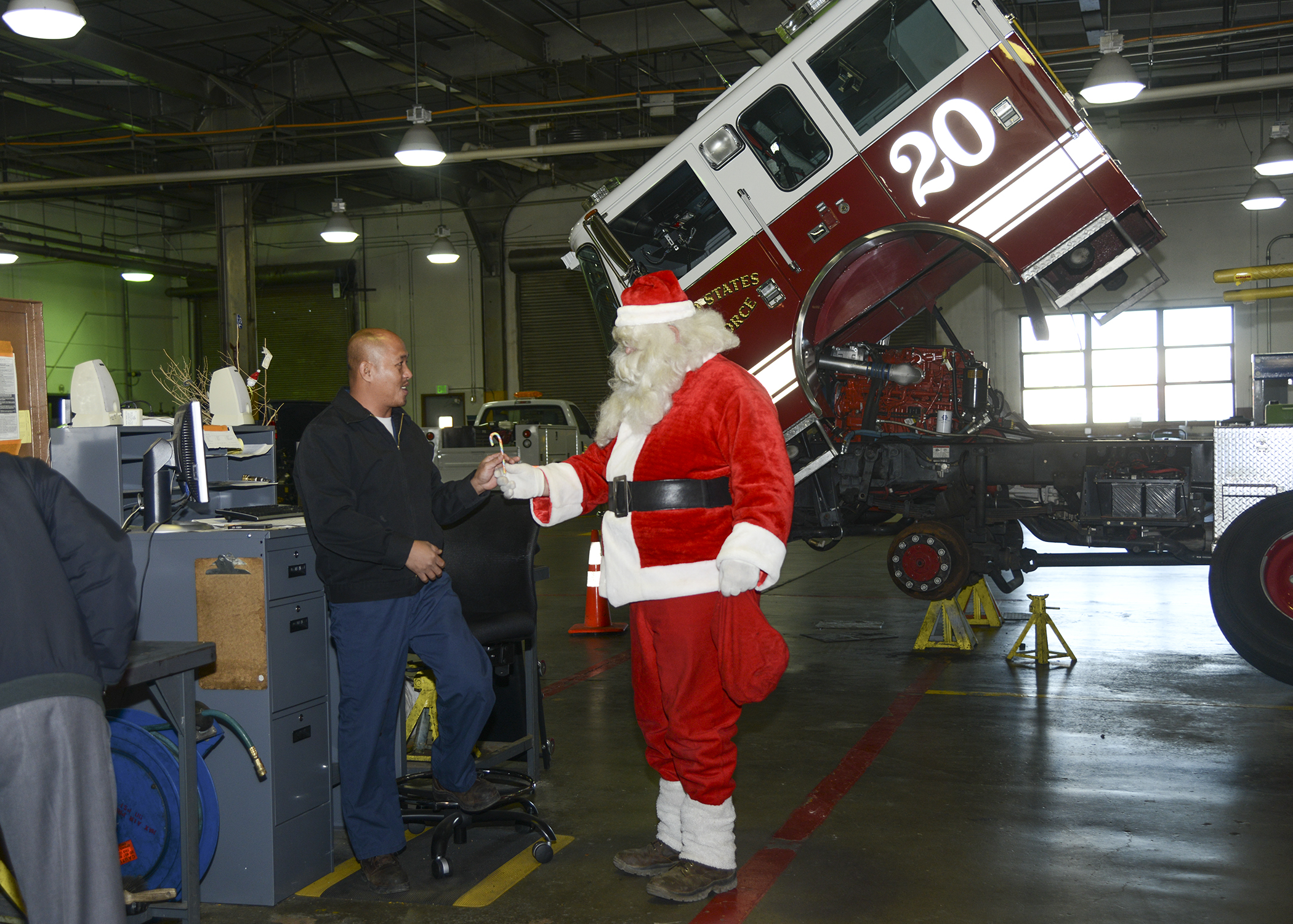 Santa Claus visits Edwards Dec. 12, 2015