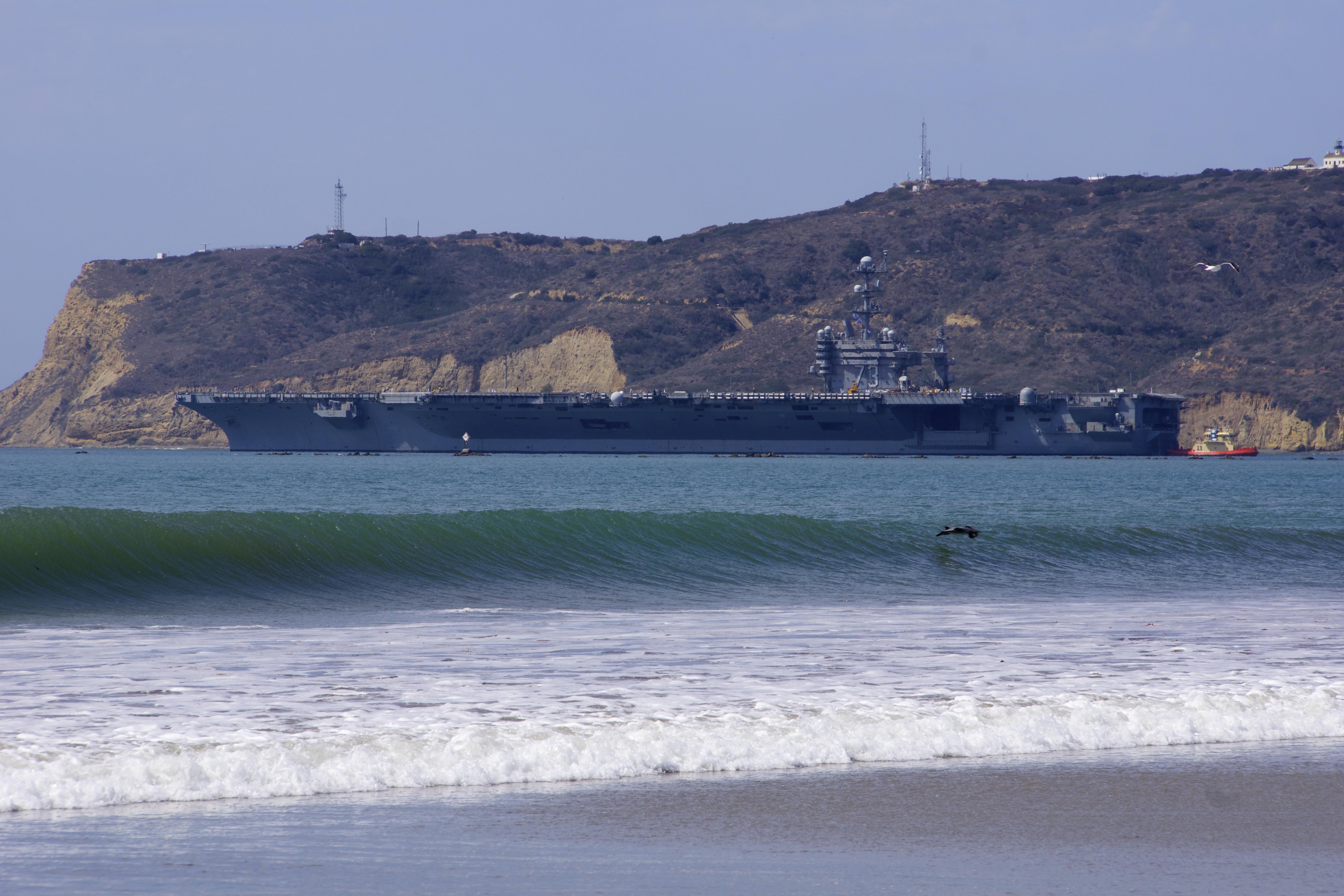USS George Washington (CVN 73) departs Coronado