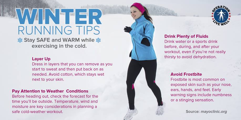 winter running tips uk