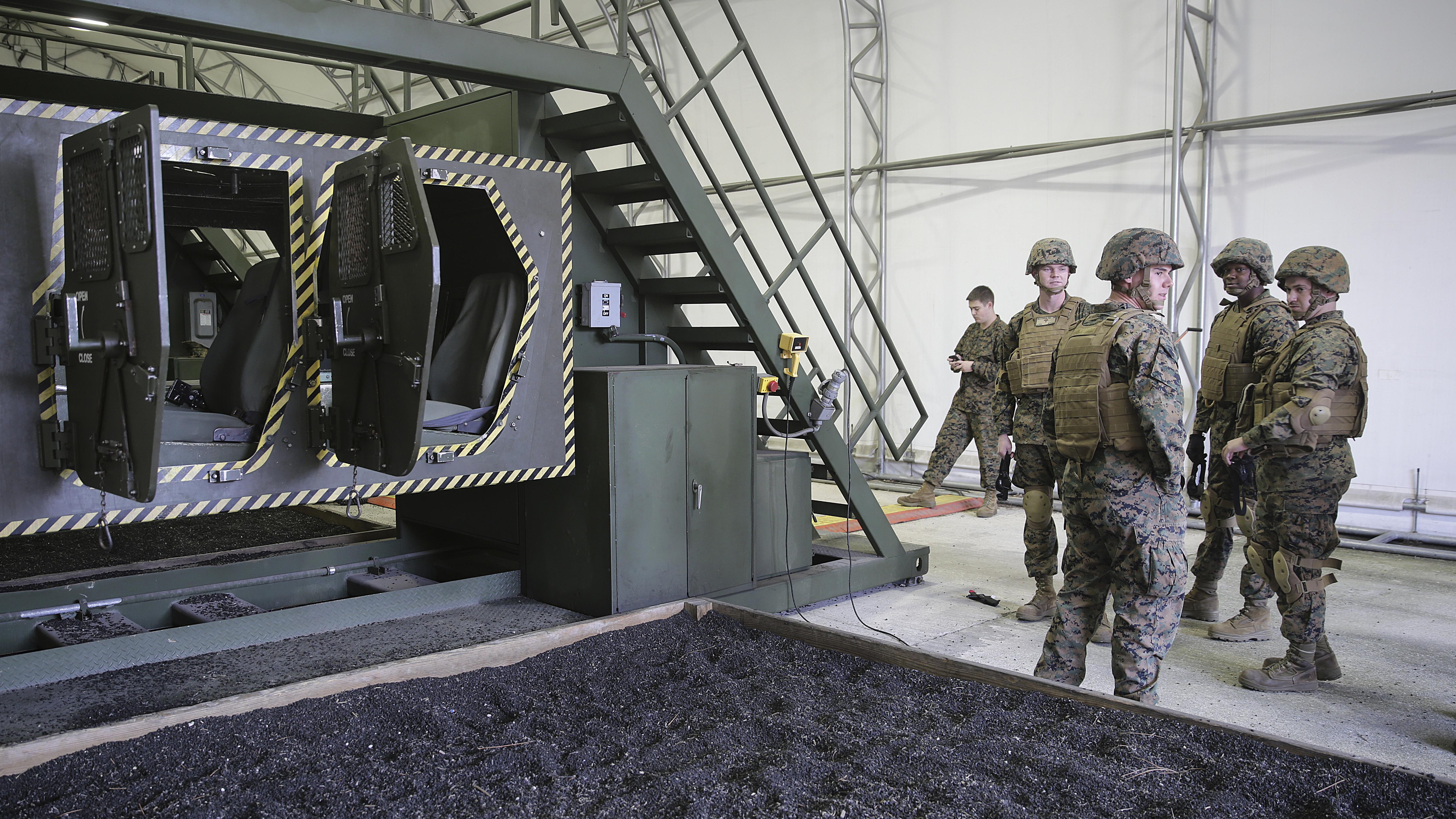 2nd Supply Battalion egresses simulated Humvee roll-over