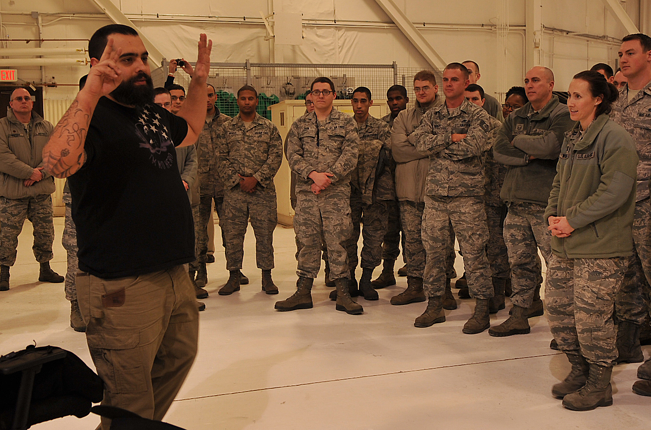 USMC Wounded Warrior visits Warriors of the North > Grand Forks Air ...