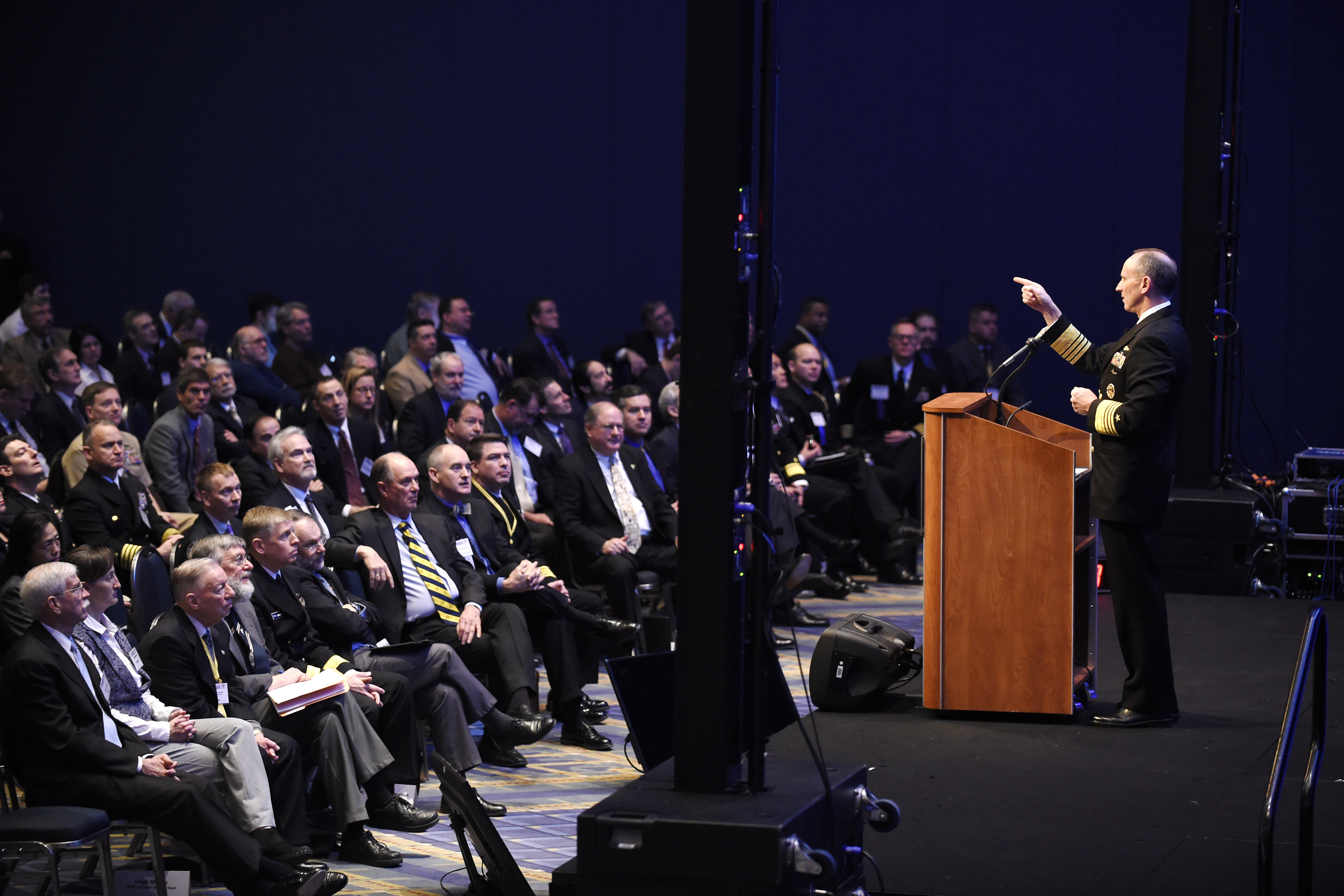 Navy Adm. Jonathan Greenert, Chief of Naval Operations, speaks to ...