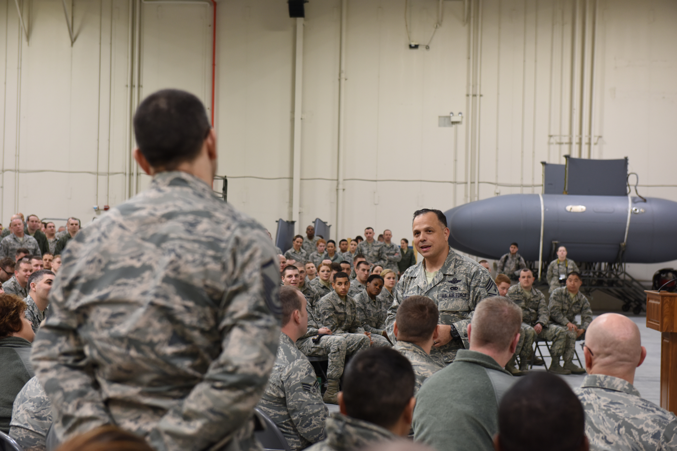 AFSOC Command CMSgt Caruso visits 193rd SOW
