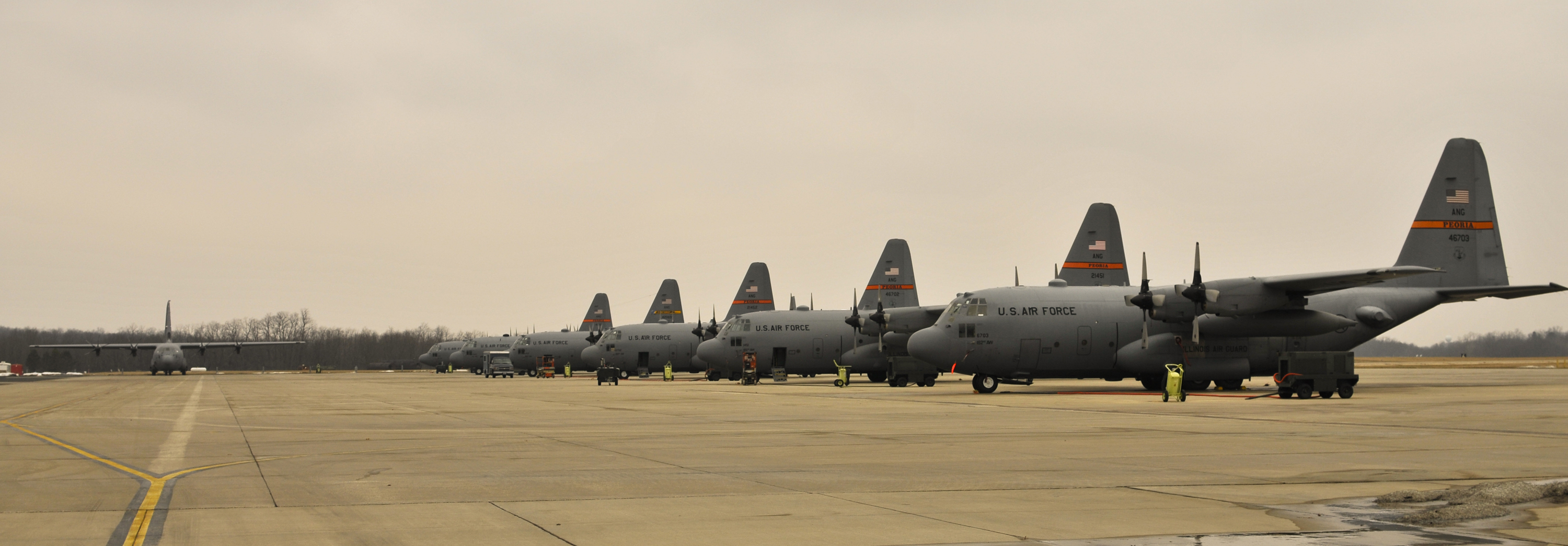C-130 Hercules' at the 182nd Airlift Wing