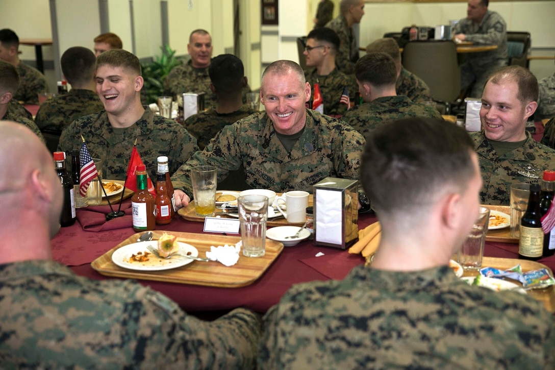Sgt. Maj. Battaglia visits Okinawa Marines